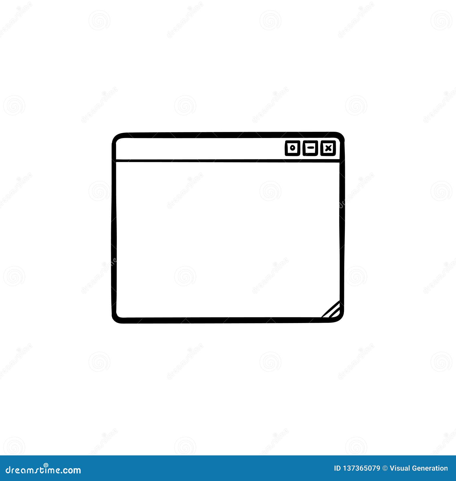 Browser Hand Drawn Outline Doodle Icon. Stock Vector - Illustration of ...