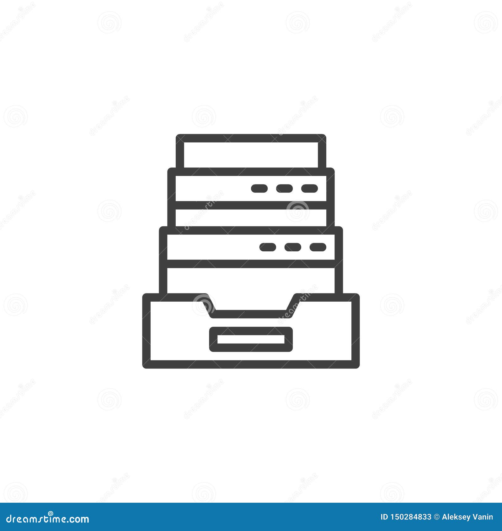 Archive Line Vector Icons And Signs. Scrapbook, Index, Preserve ...