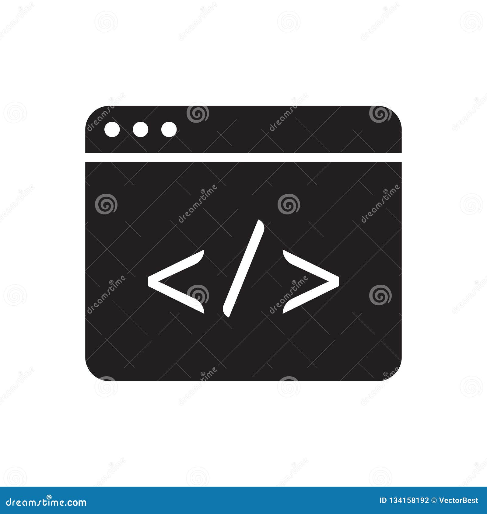 Browser Icon Vector Sign and Symbol Isolated on White Background Stock ...