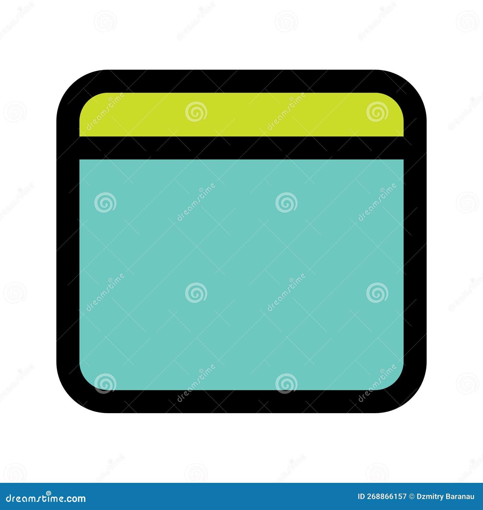 Browser Icon Line Isolated on White Background. Black Flat Thin Icon on ...