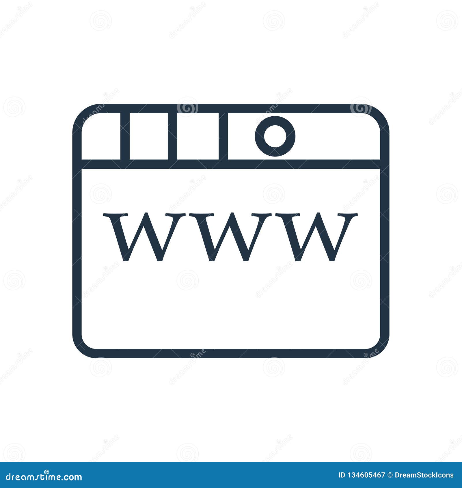 Browser Icon Vector Isolated on White Background, Browser Sign Stock ...