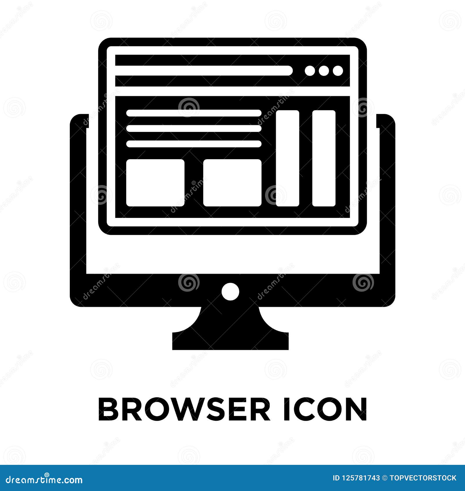 Browser Icon Vector Isolated on White Background, Logo Concept O Stock ...