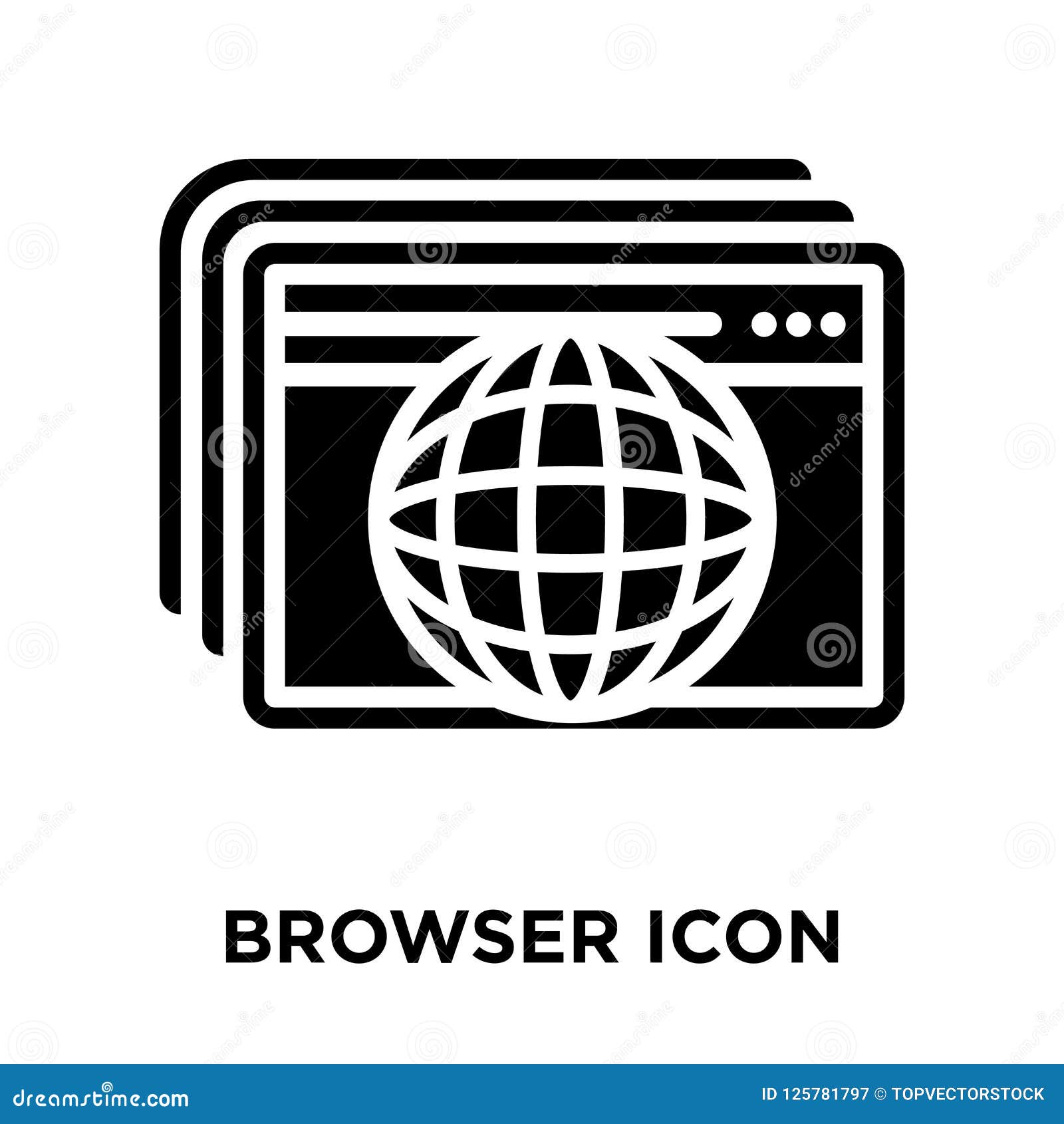 Browser Icon Vector Isolated on White Background, Logo Concept O Stock ...