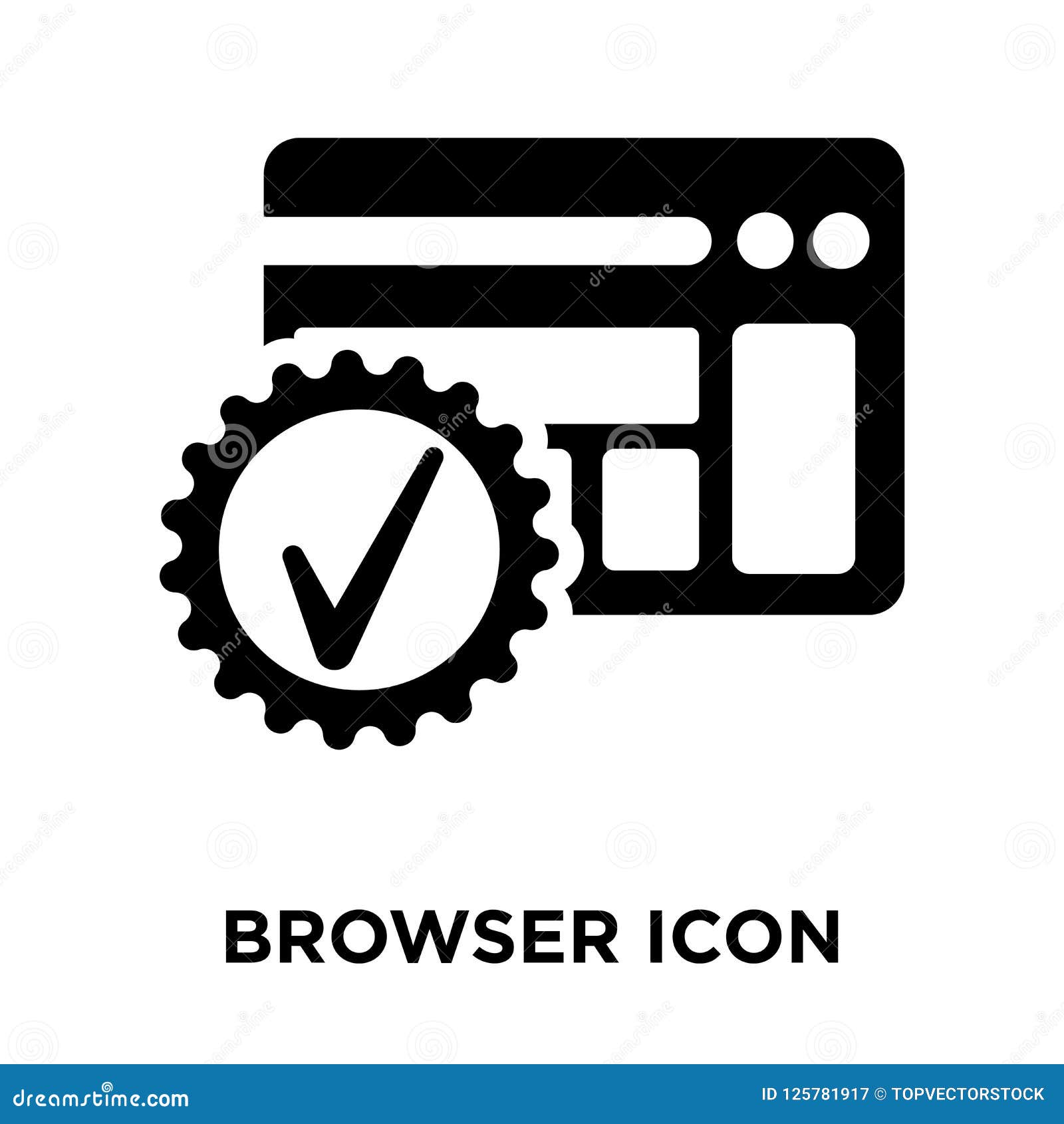 Browser Icon Vector Isolated on White Background, Logo Concept O Stock ...
