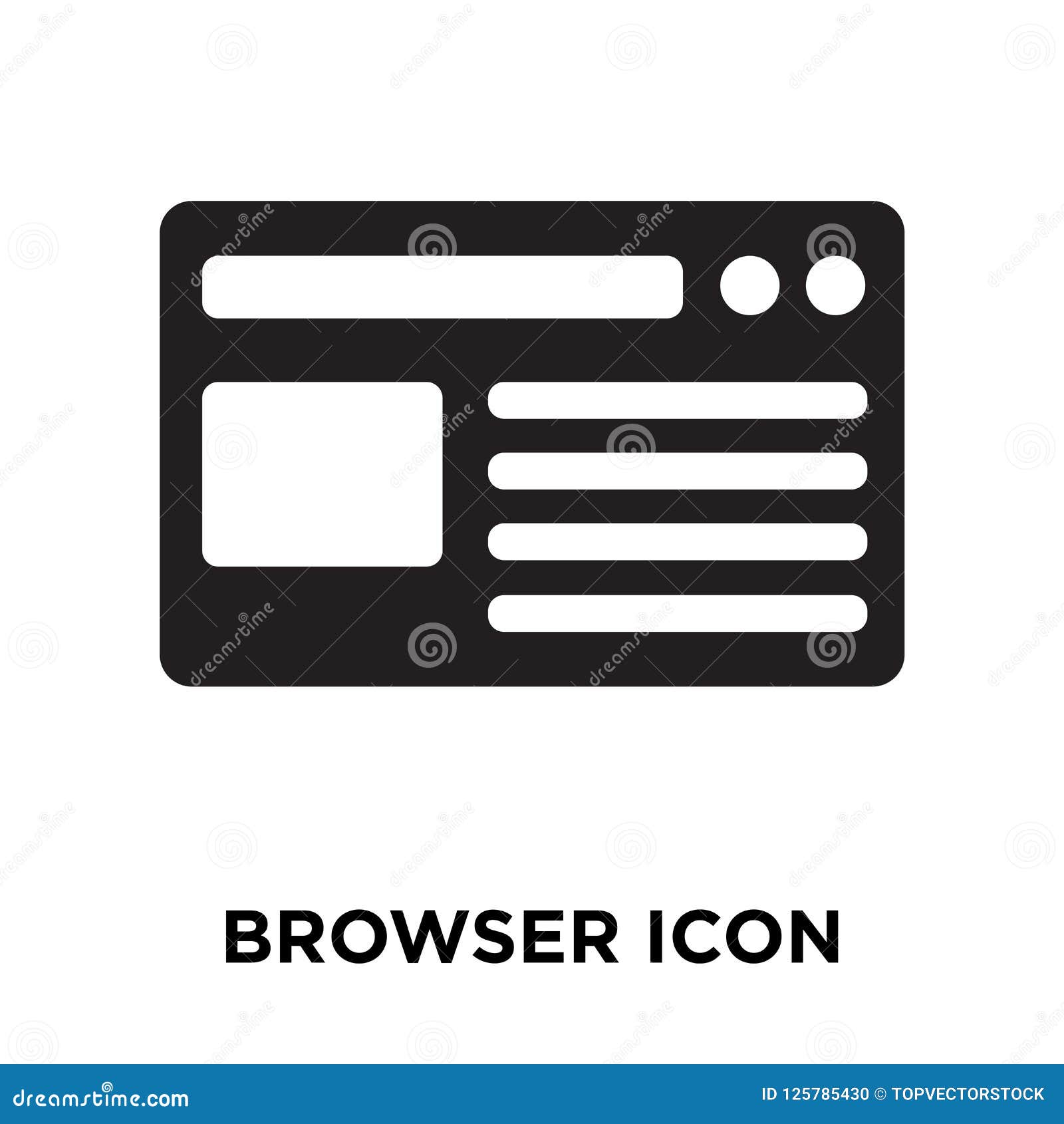 Browser Icon Vector Isolated on White Background, Logo Concept O Stock ...