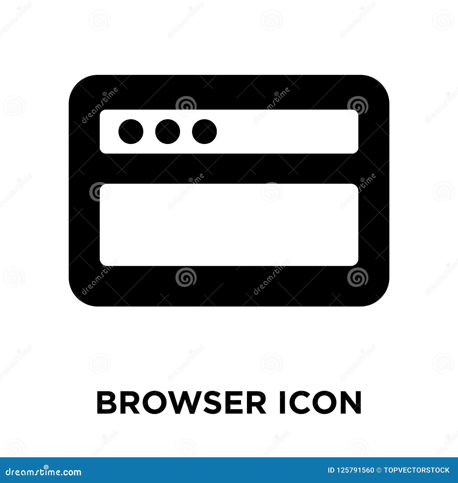 Browser Icon Vector Isolated on White Background, Logo Concept O Stock ...