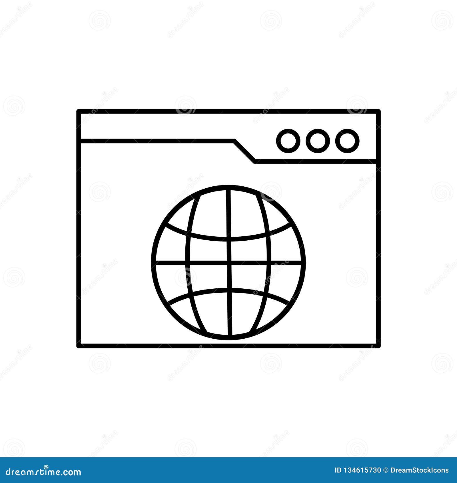 Browser Icon Vector Sign and Symbol Isolated on White Background ...