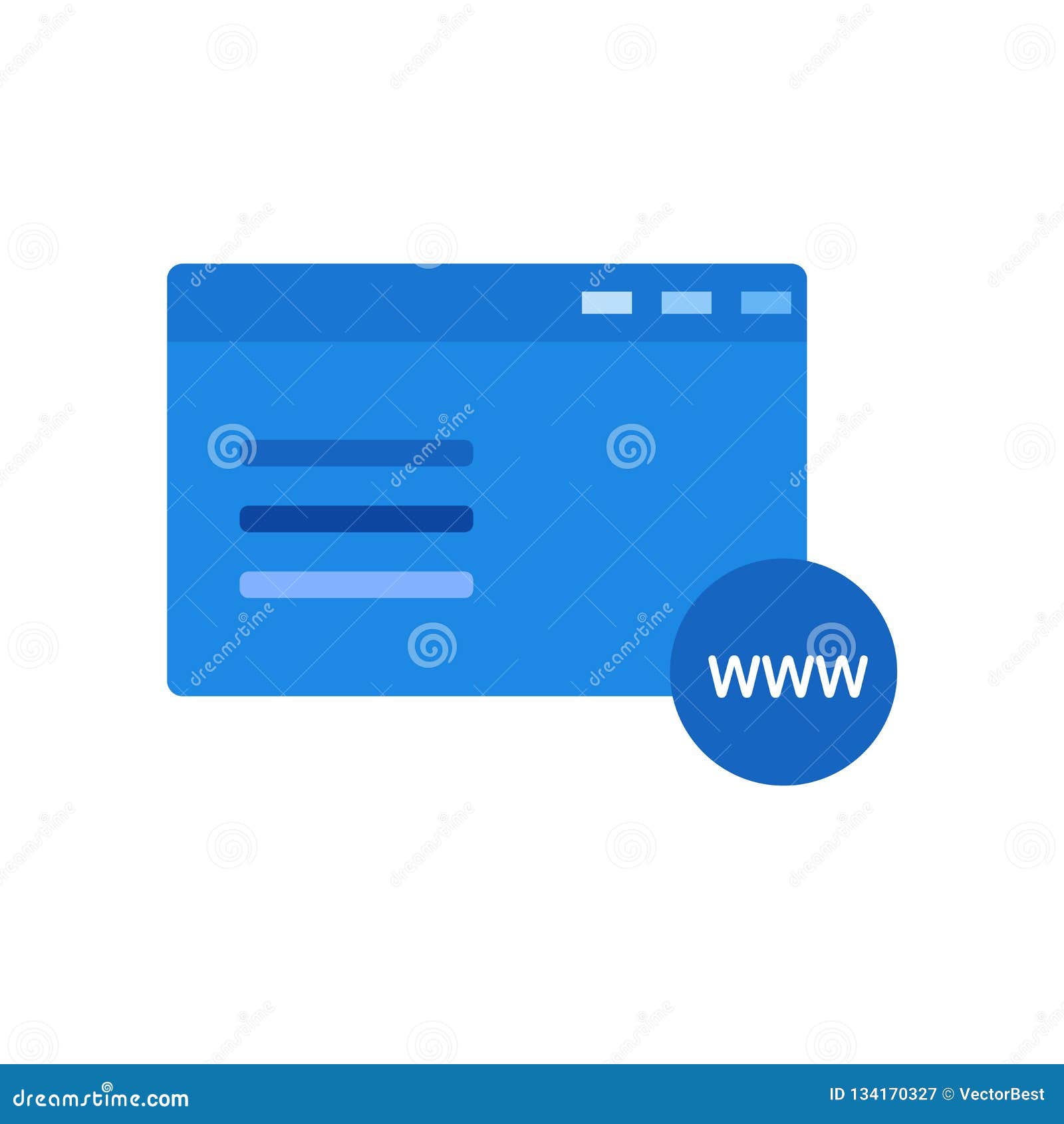 Browser Icon Vector Sign and Symbol Isolated on White Background ...