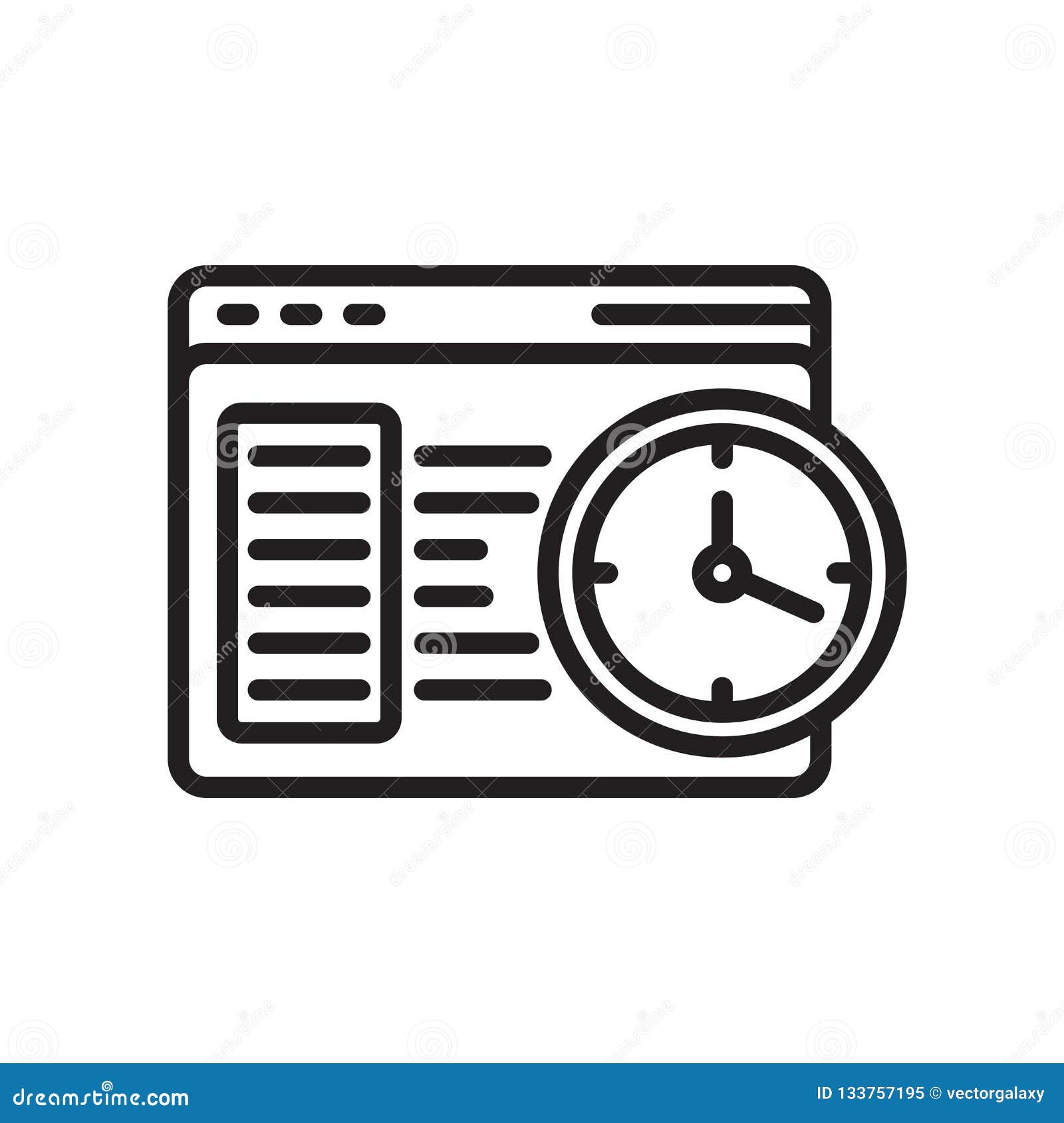 Browser Icon Vector Sign and Symbol Isolated on White Background ...