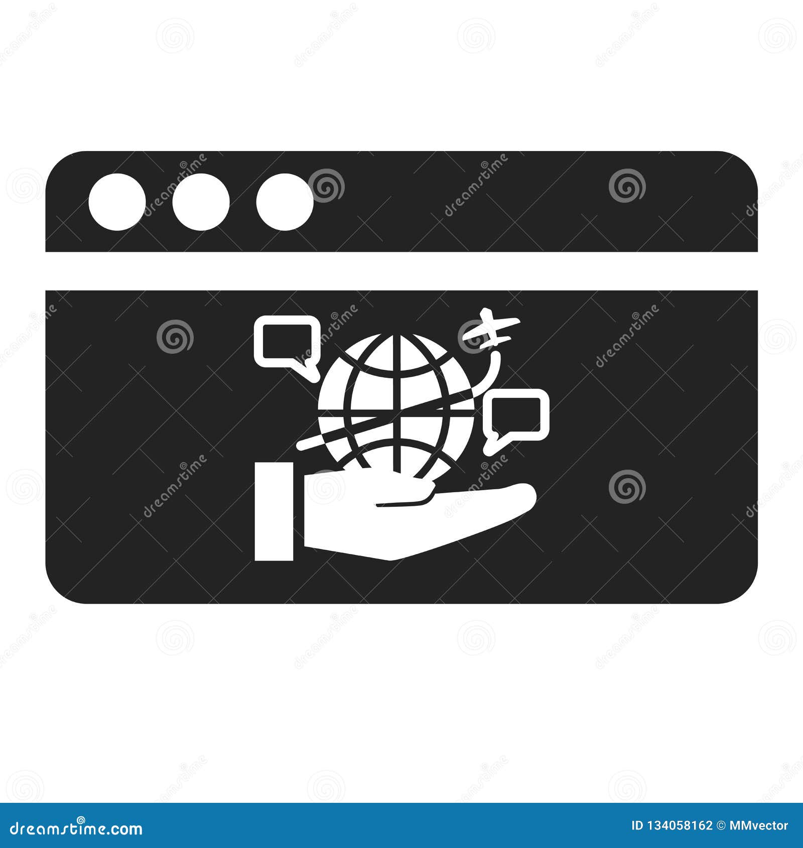 Browser Icon Vector Sign and Symbol Isolated on White Background, Browser Logo Concept Stock ...