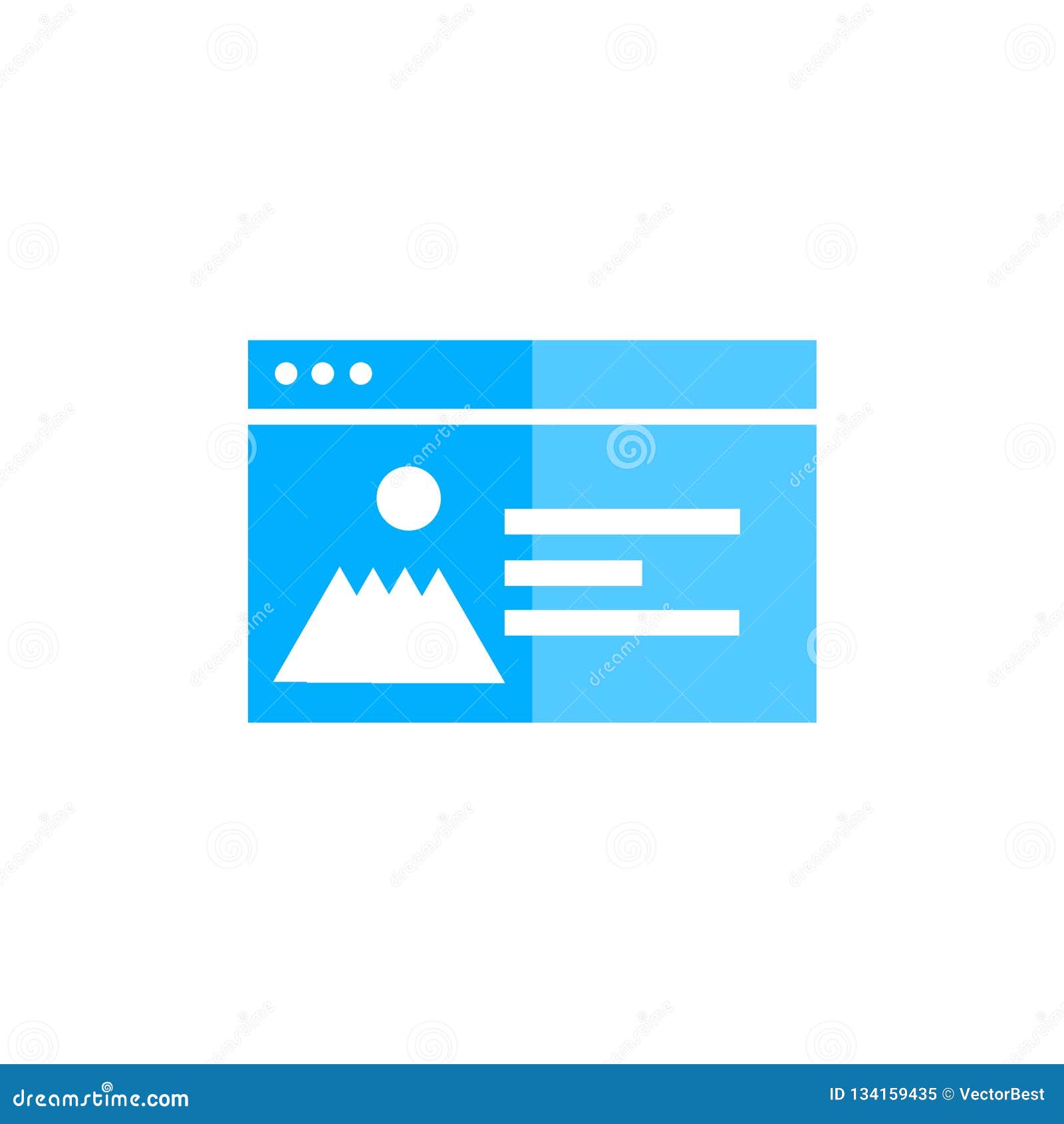 Browser Icon Vector Sign and Symbol Isolated on White Background ...