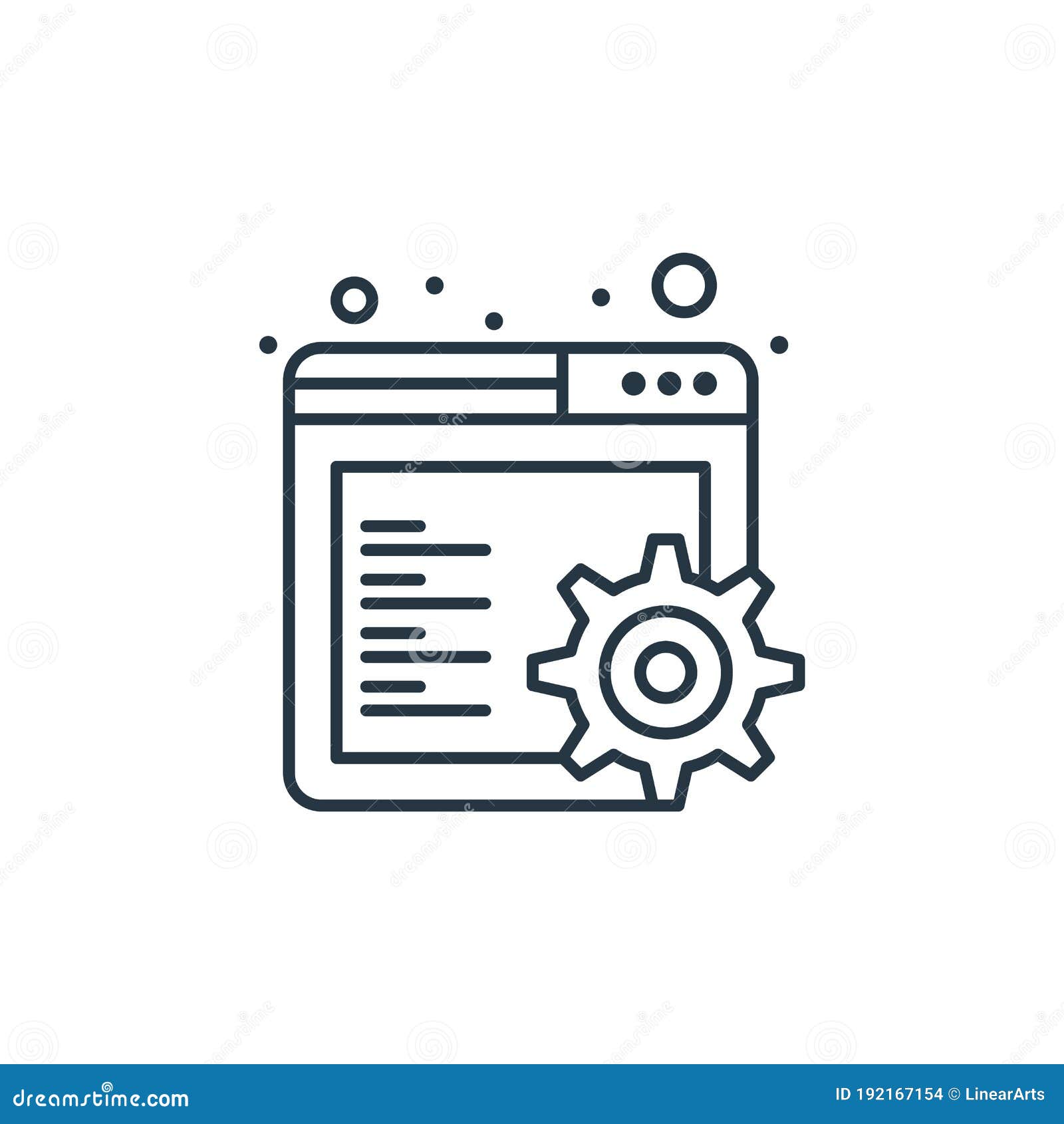 Browser Icon Vector from Strategy Concept. Thin Line Illustration of ...