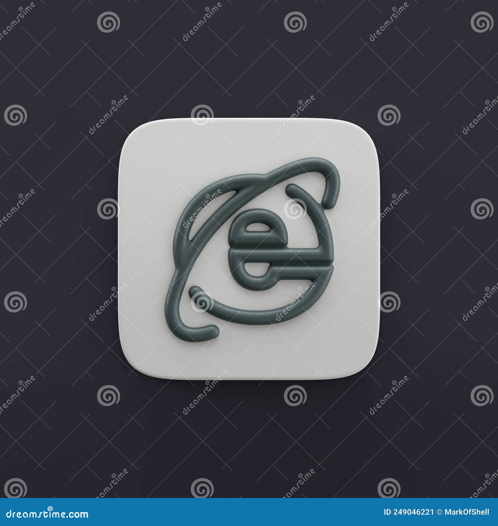 Browser Ie 3d Icon, Outilne Design and Development Icon in Grey Color ...