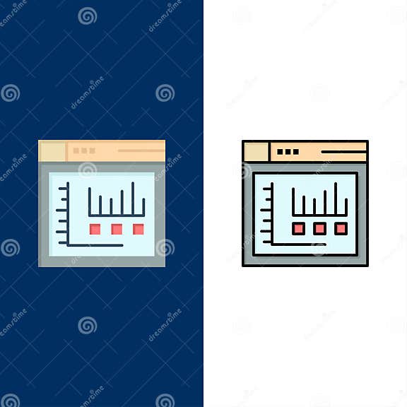 Browser, Internet, Web, Static Icons. Flat and Line Filled Icon Set ...