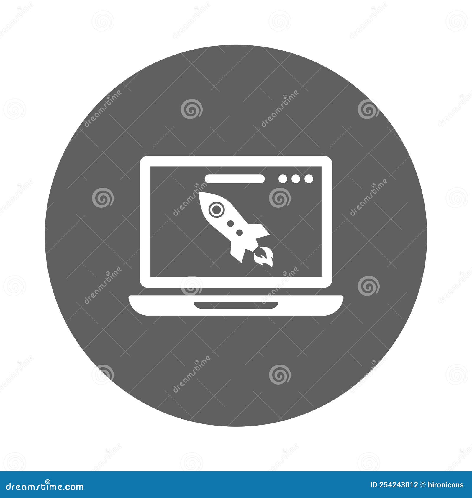 Browser, Launch Icon. Gray Vector Graphics Stock Vector - Illustration ...
