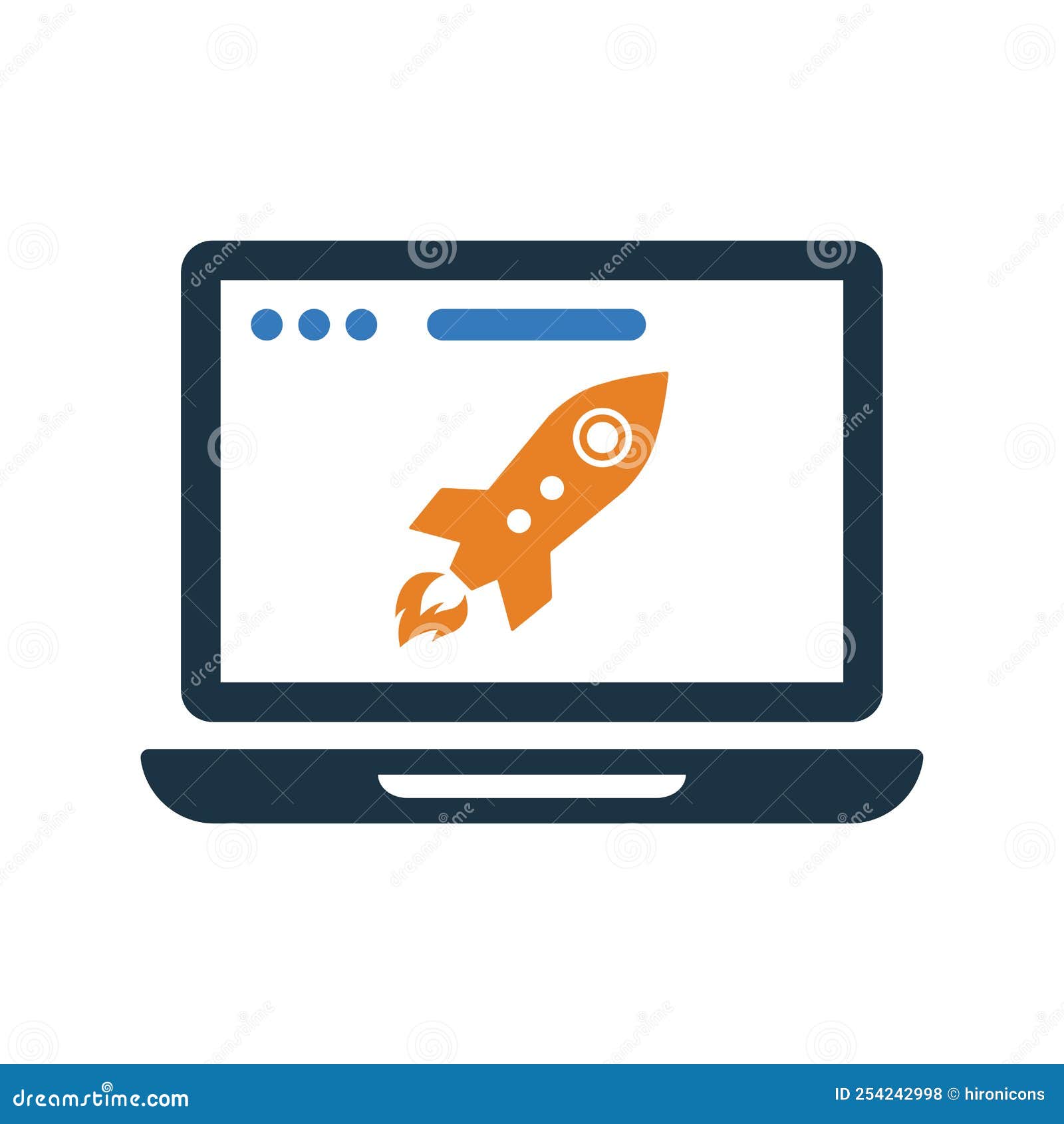 Browser, Launch Icon. Simple Editable Vector Graphics Stock Vector ...