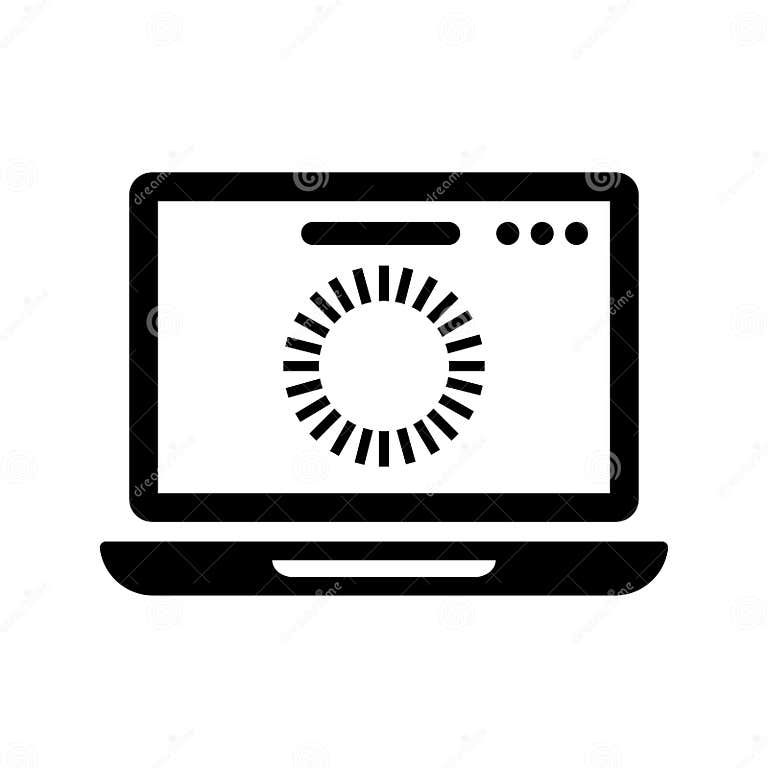 Browser, Loading, Page Icon. Black Vector Graphics Stock Vector ...