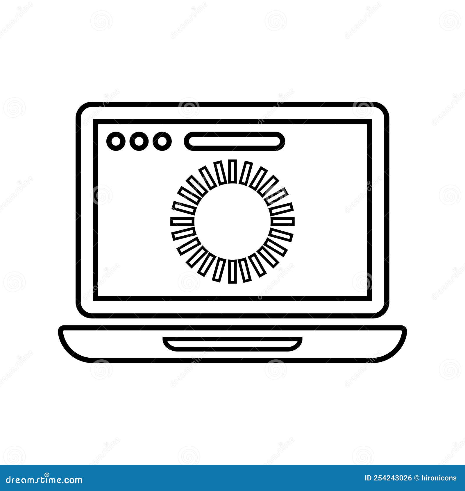 Browser, Loading, Page Outline Icon. Line Art Vector Stock Vector ...