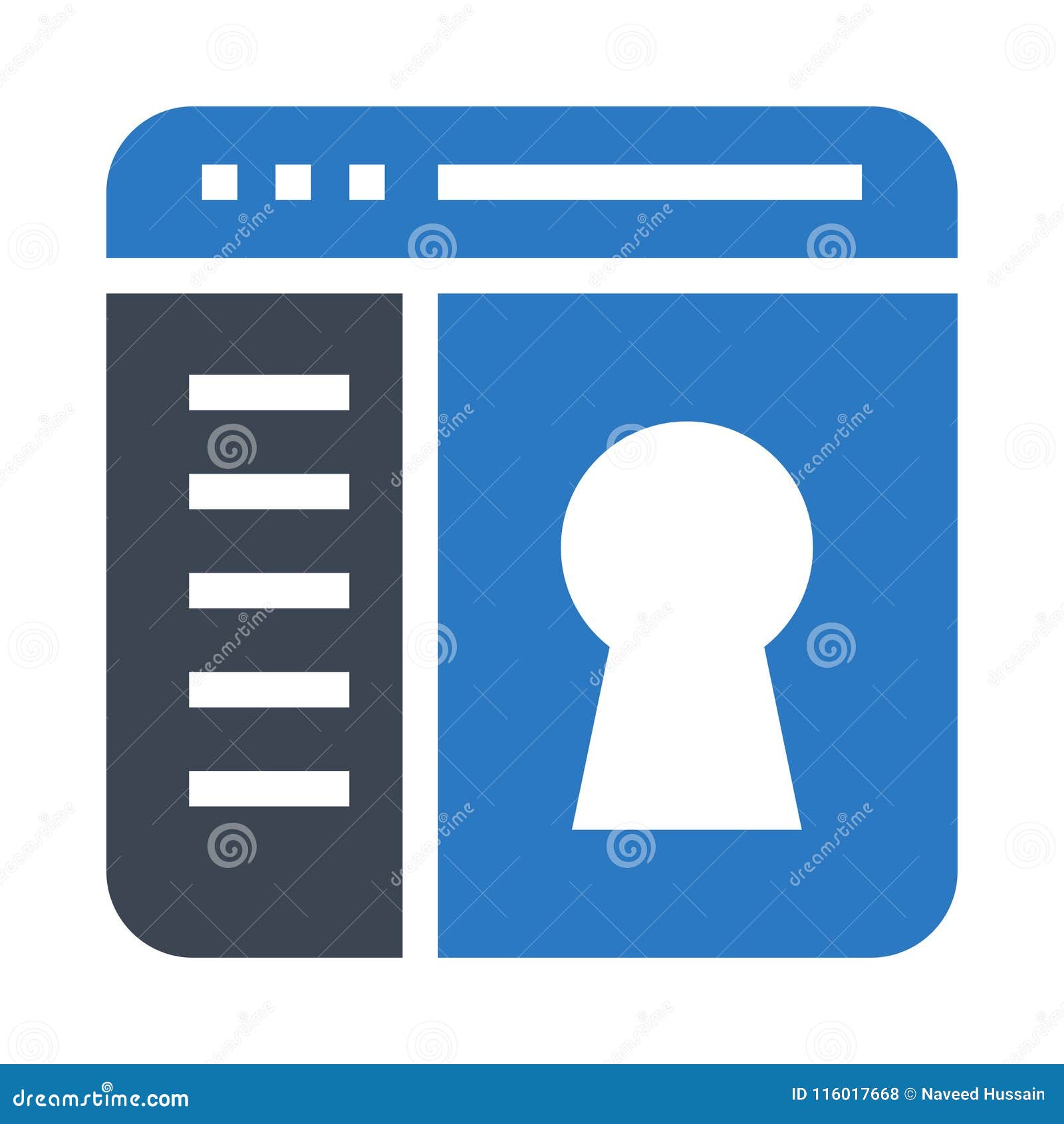 Browser Lock Glyphs Double Color Icon Stock Illustration - Illustration ...