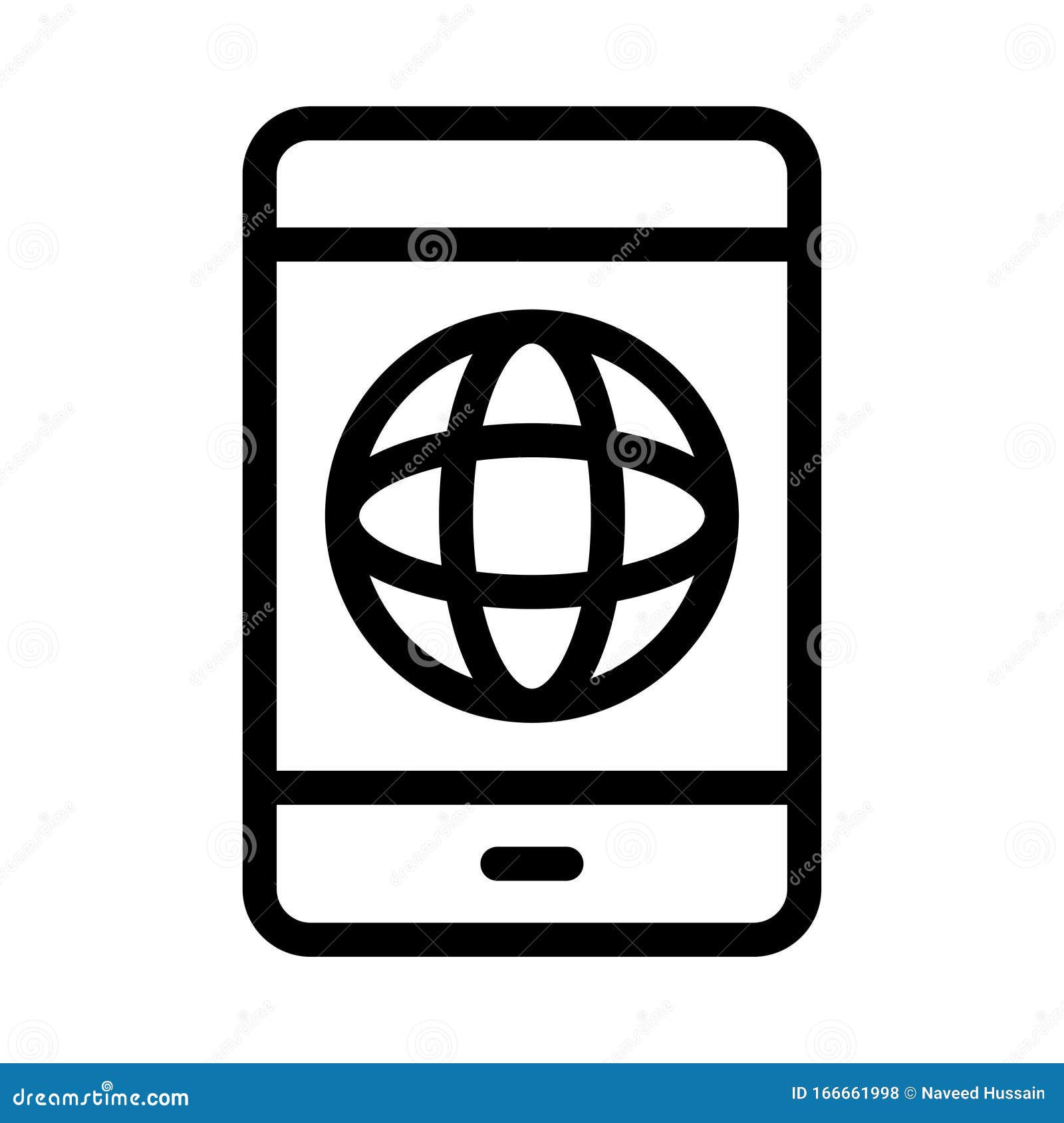 Browser Mobile Vector Thin Line Icon Stock Illustration - Illustration ...
