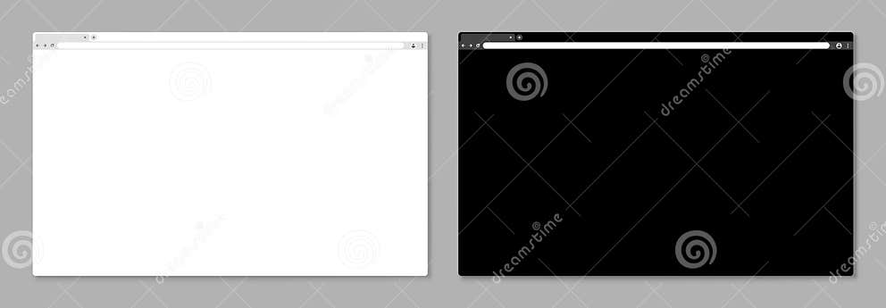 Browser Mockups. Blank Website Window for Desktop Computer with Tab ...