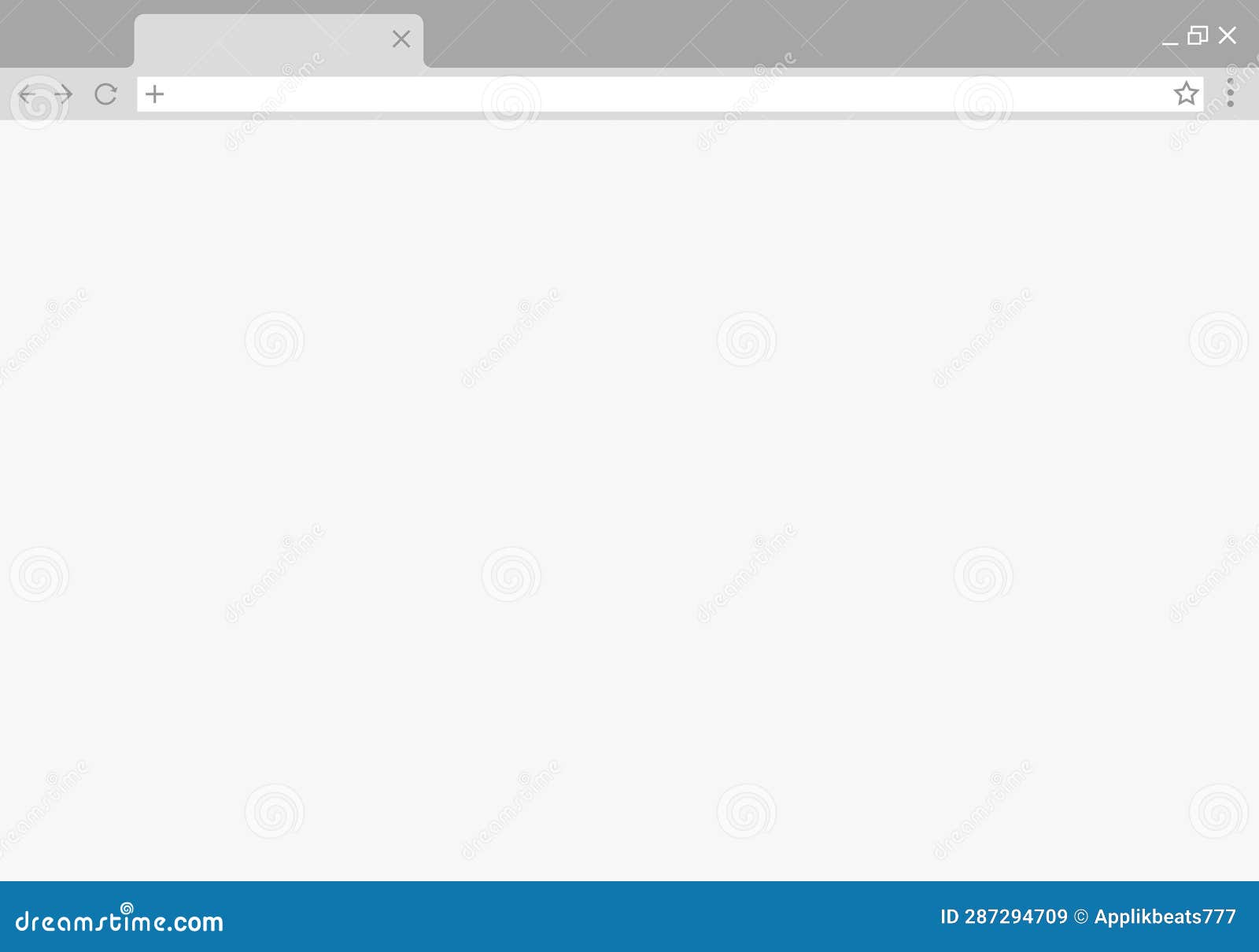 Browser New Window. Website Mockup. Empty Web Bar. Blank Flat Computer ...