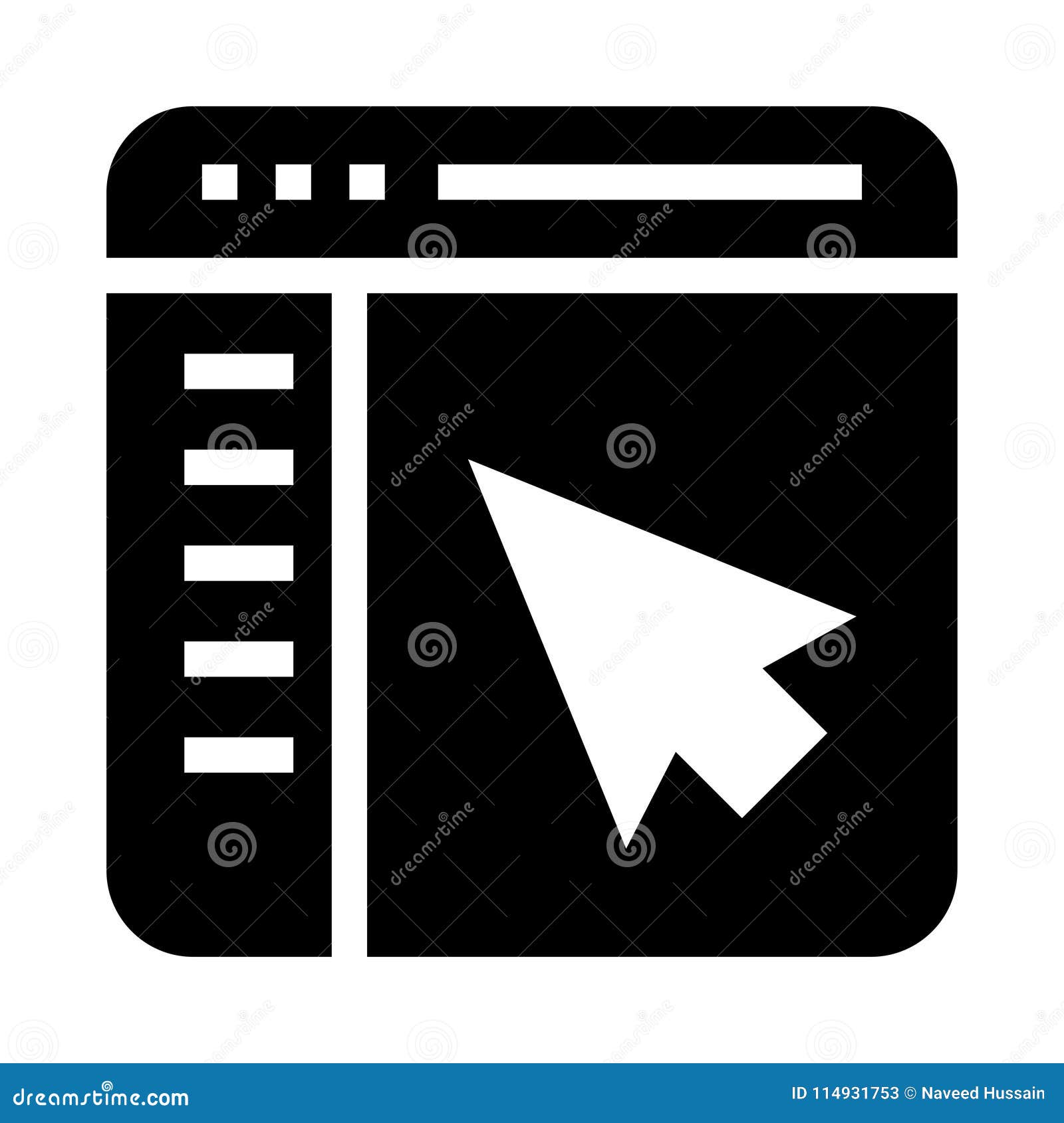 Browser Pointer Glyphs Icon Stock Illustration - Illustration of ...