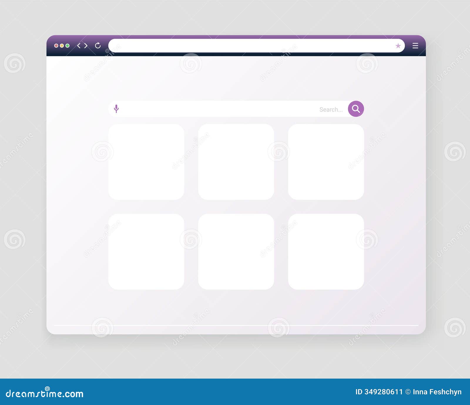 Browser Search Bar. Web Page Internet Browser Button, Search Box ...
