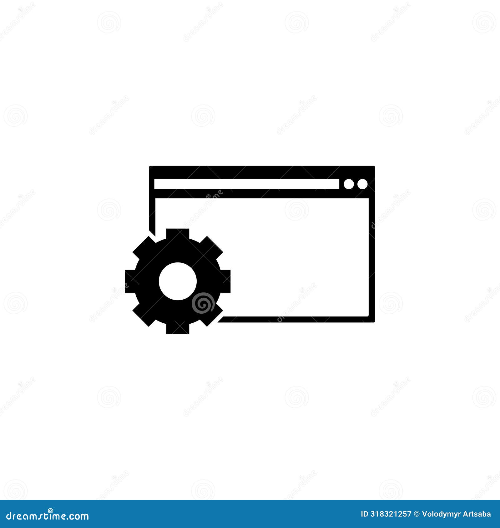 Browser Setup, Configure Settings Flat Vector Icon Stock Vector ...