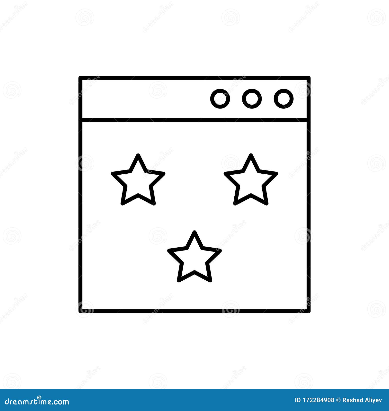 Browser, Stars, Rate, SEO Icon. Simple Line, Outline Vector Elements of ...