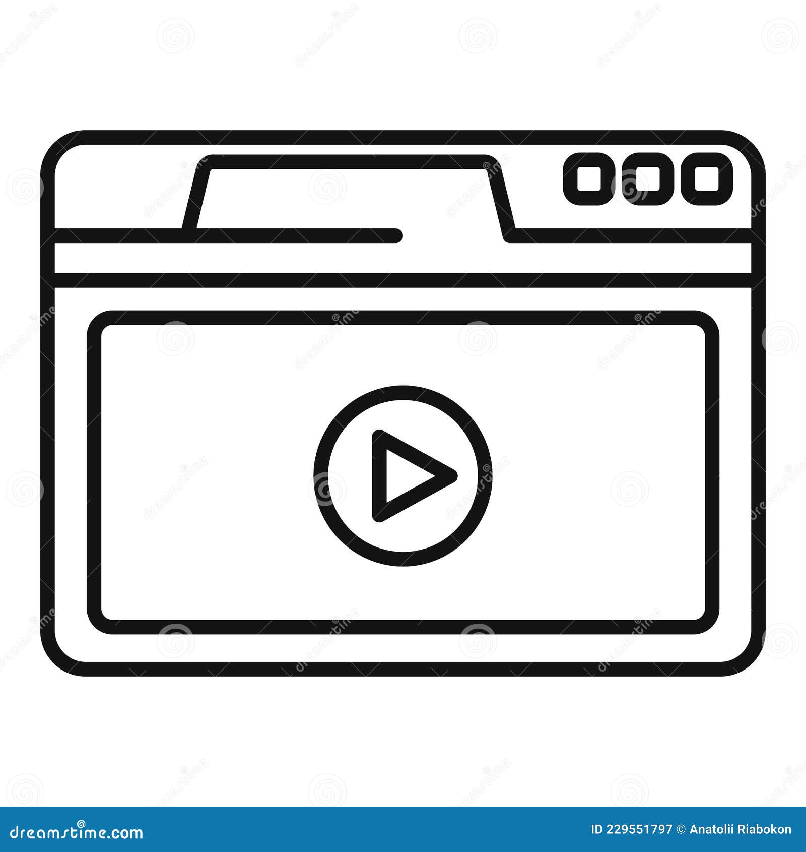 Browser Tab Icon Outline Vector. Window Computer Stock Vector ...