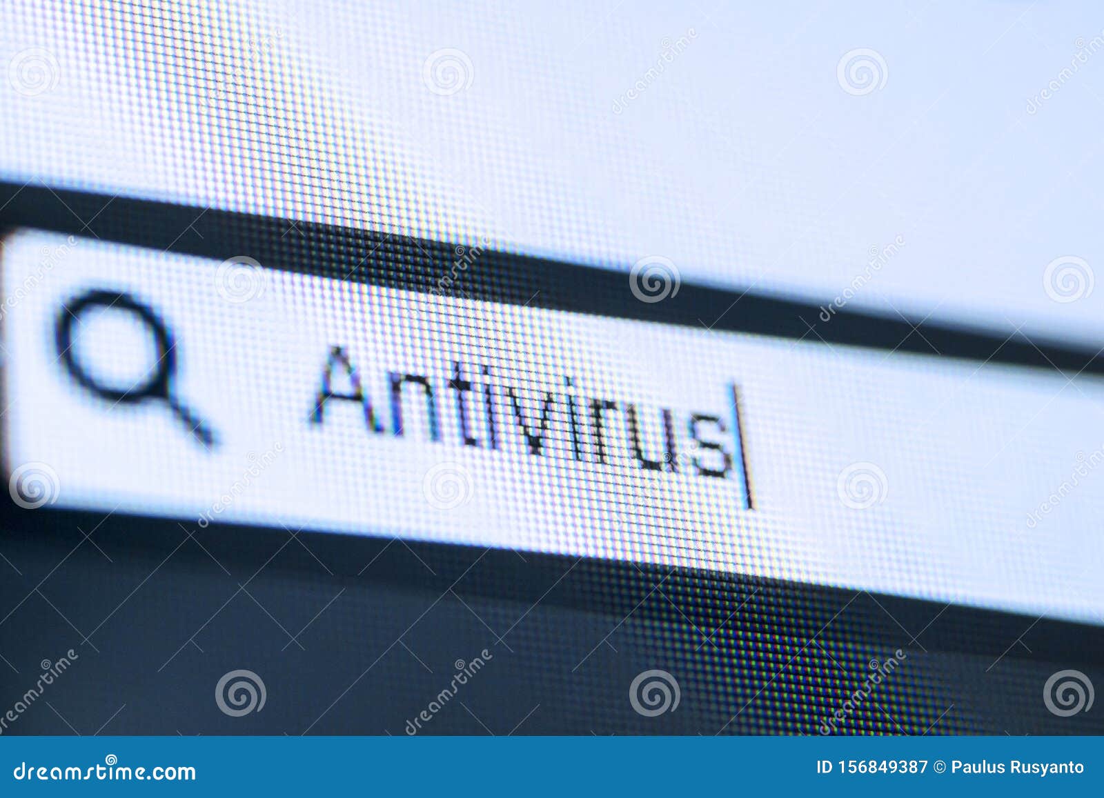 Browser Tab with Typed Antivirus Word Stock Image - Image of network ...
