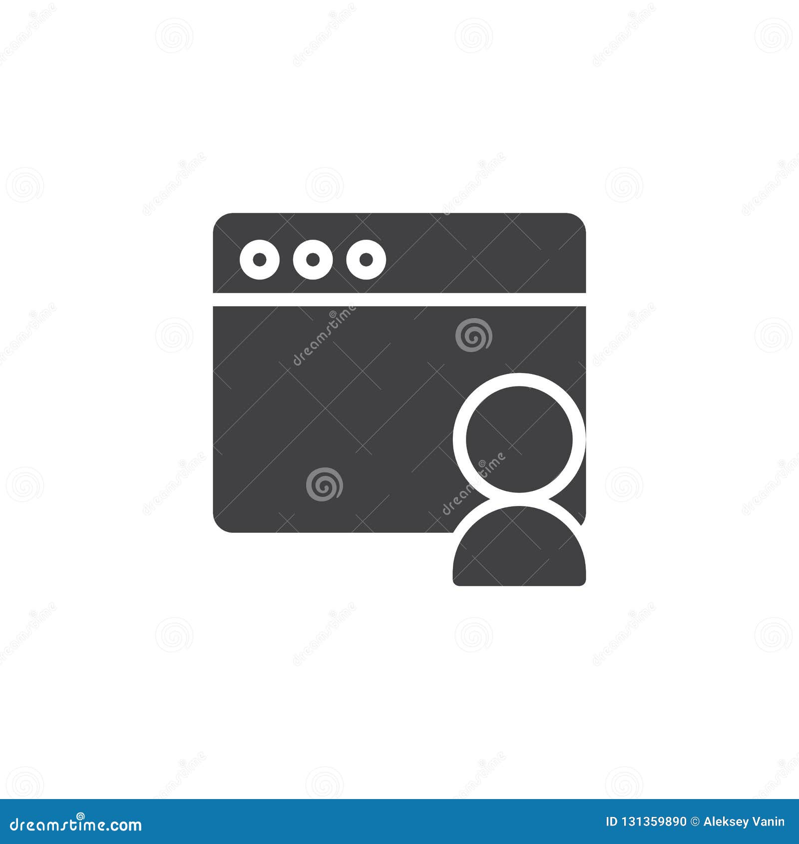 Browser and User Vector Icon Stock Vector - Illustration of screen ...