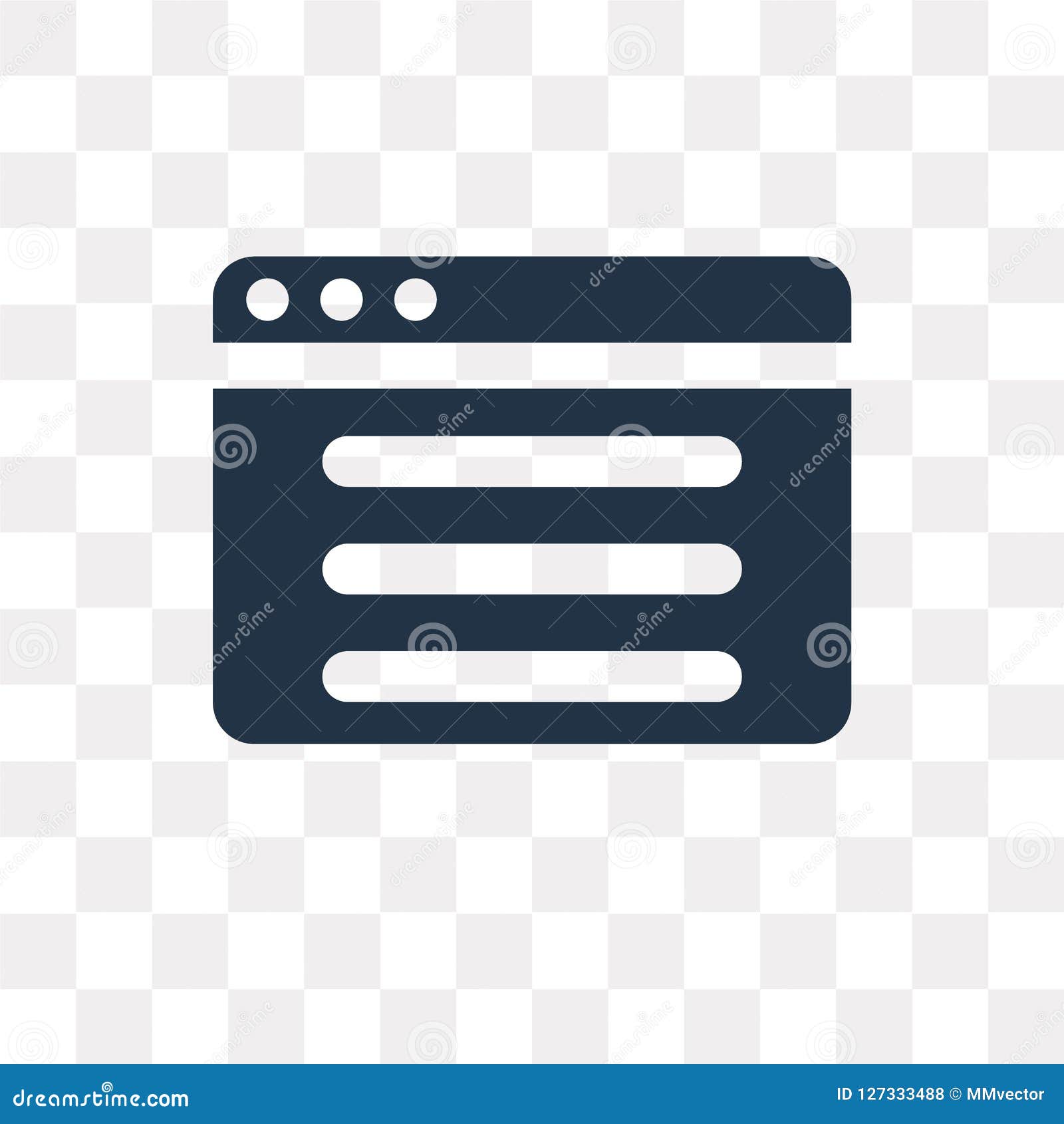 Browser Vector Icon Isolated on Transparent Background, Browser Stock ...