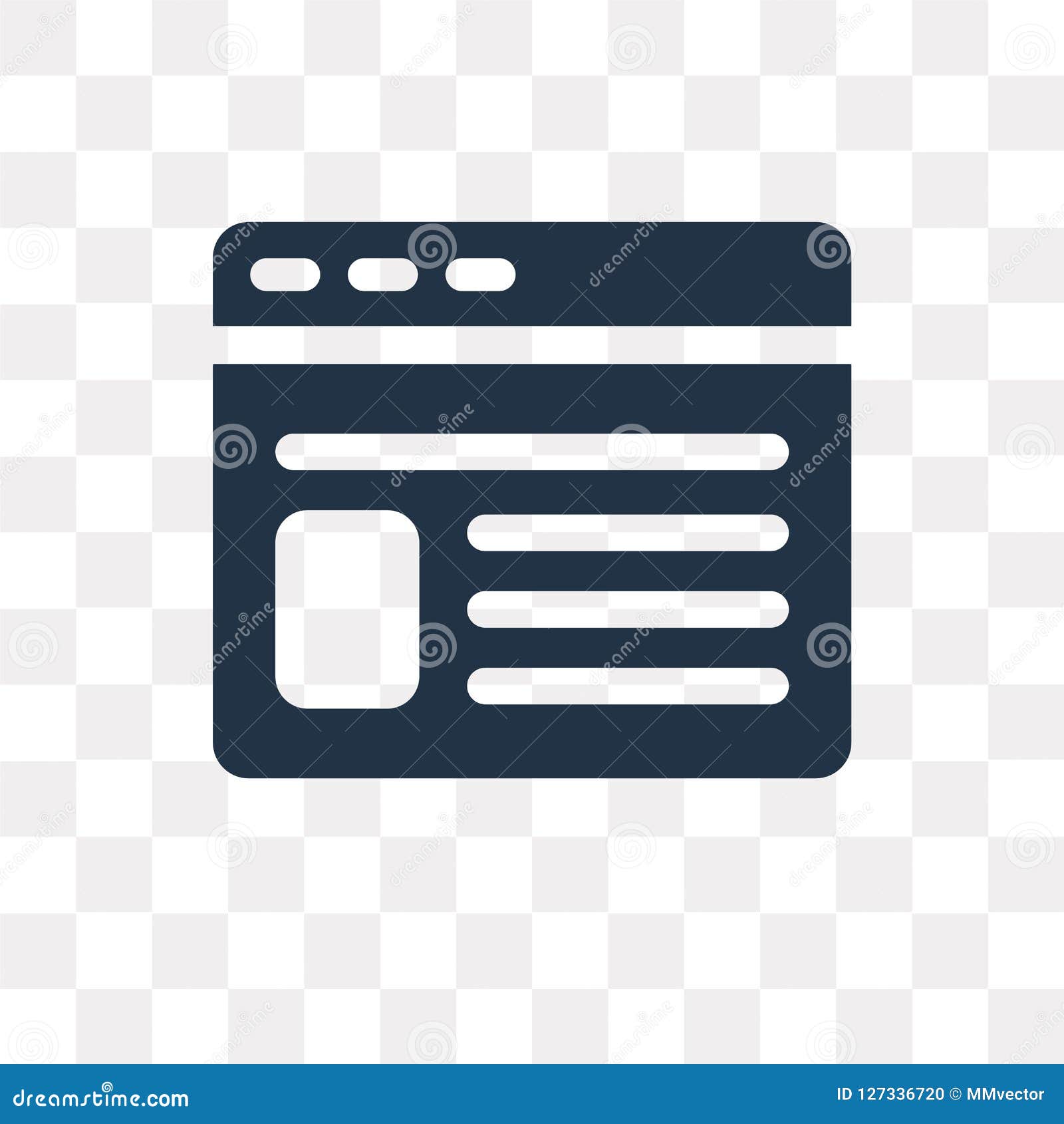 Browser Vector Icon Isolated on Transparent Background, Browser Stock ...