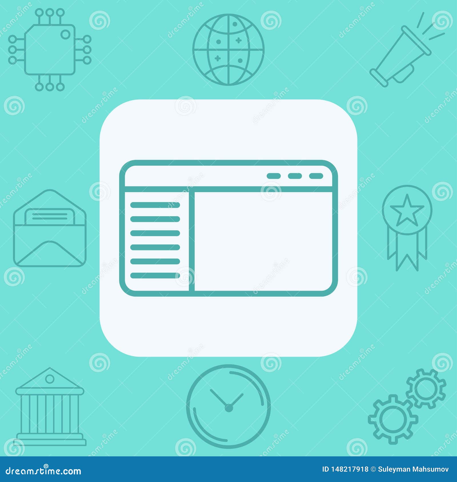 Browser Vector Icon Sign Symbol Stock Illustration - Illustration of ...