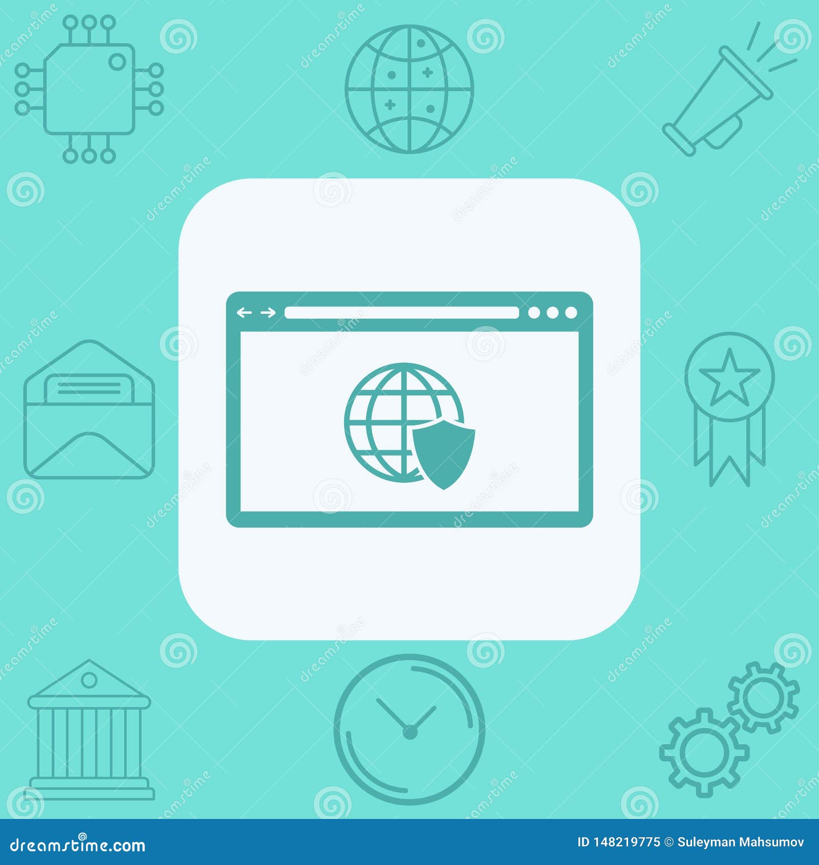 Browser Vector Icon Sign Symbol Stock Illustration - Illustration of ...