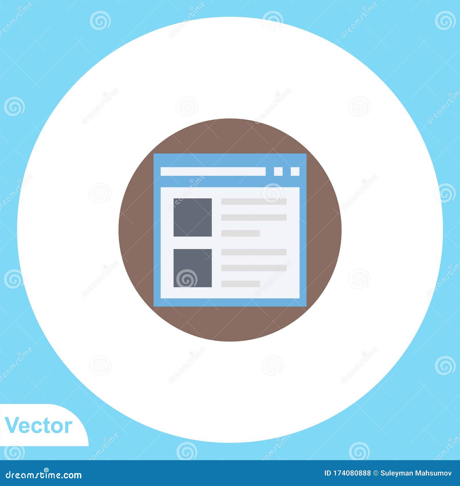 Browser Vector Icon Sign Symbol Stock Vector - Illustration of graphic ...