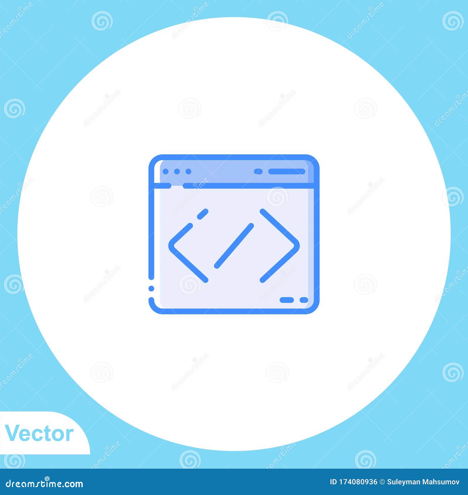 Browser Vector Icon Sign Symbol Stock Vector - Illustration of commerce ...
