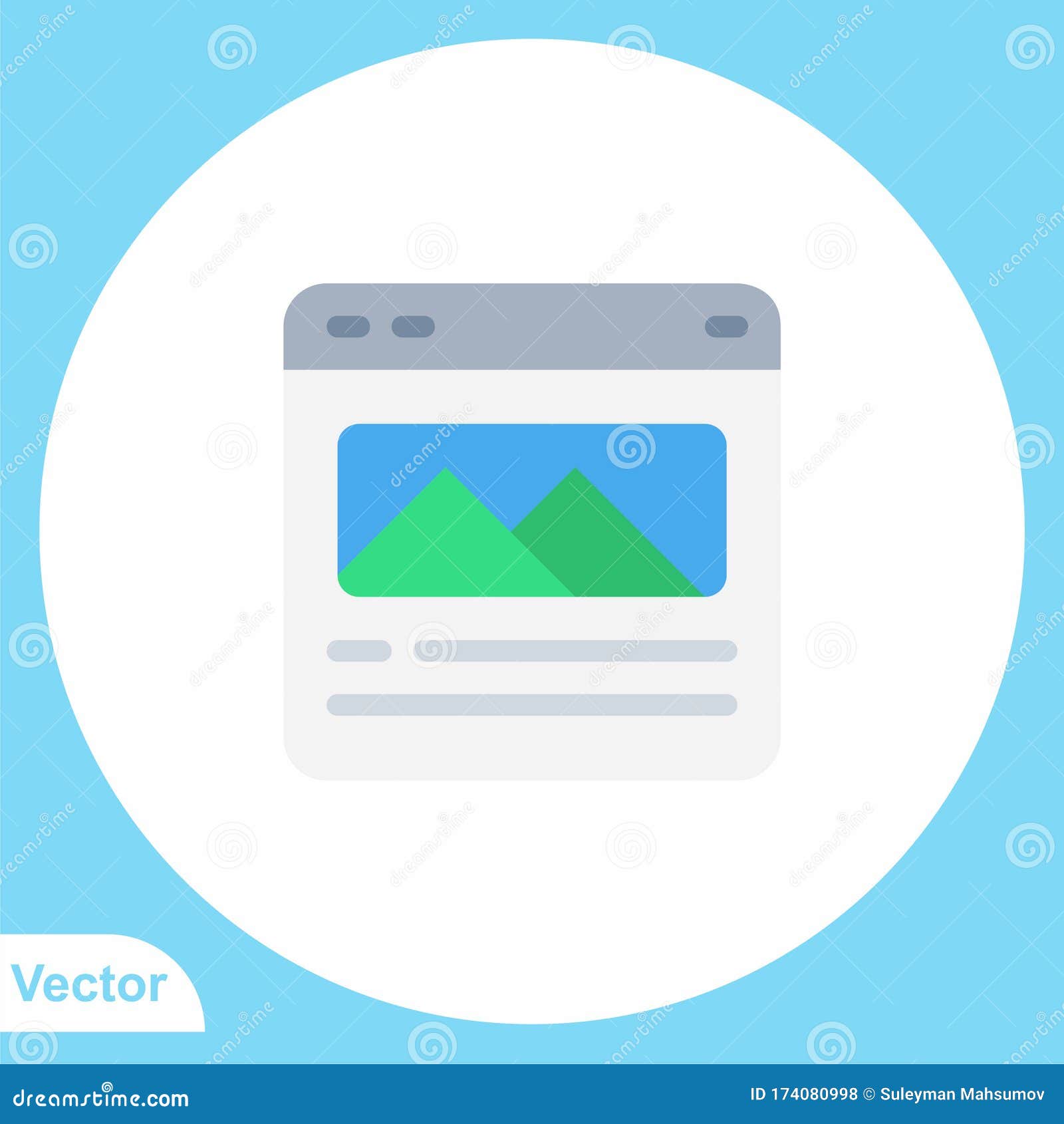 Browser Vector Icon Sign Symbol Stock Vector - Illustration of black ...