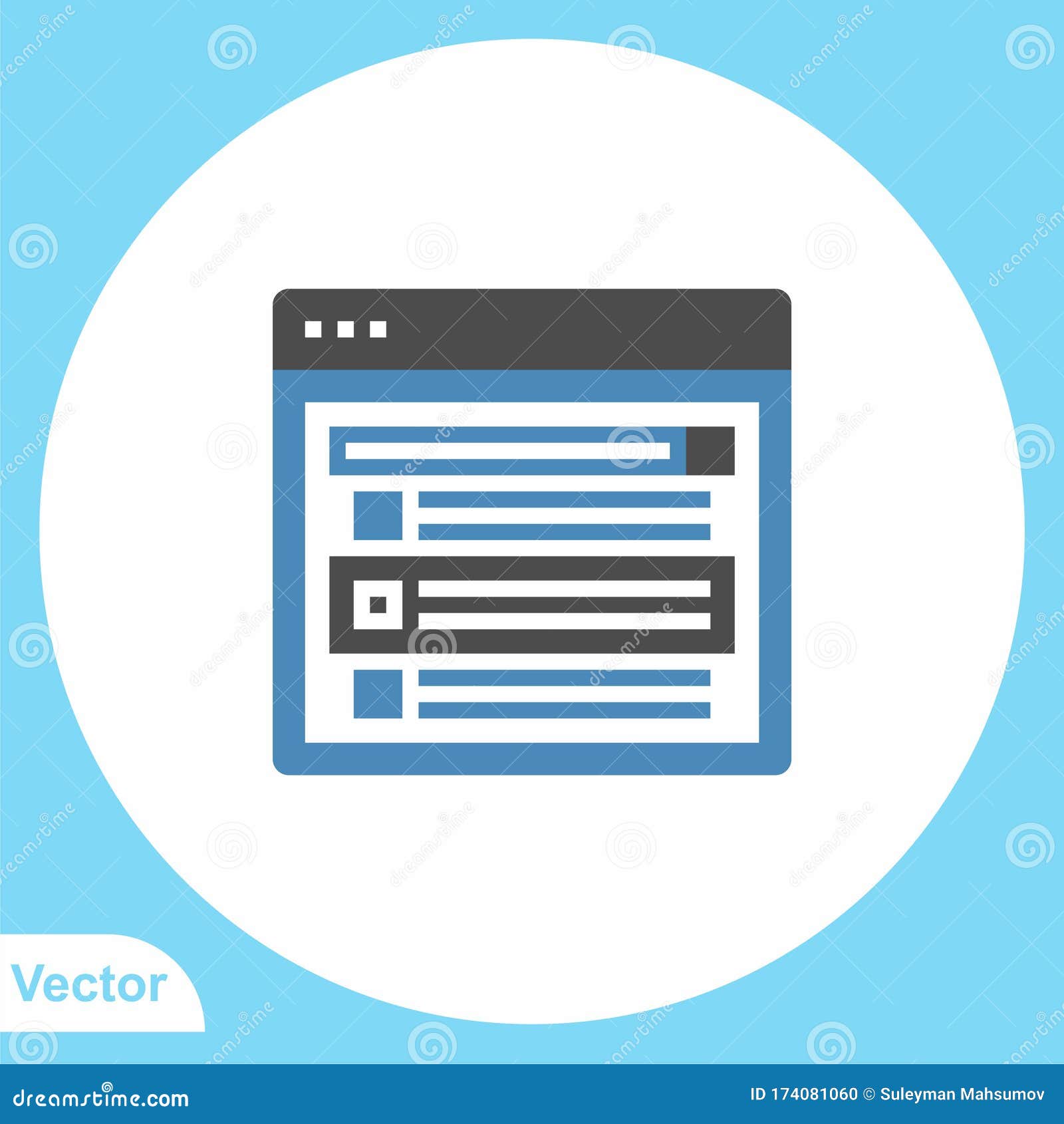 Browser Vector Icon Sign Symbol Stock Vector - Illustration of browser ...