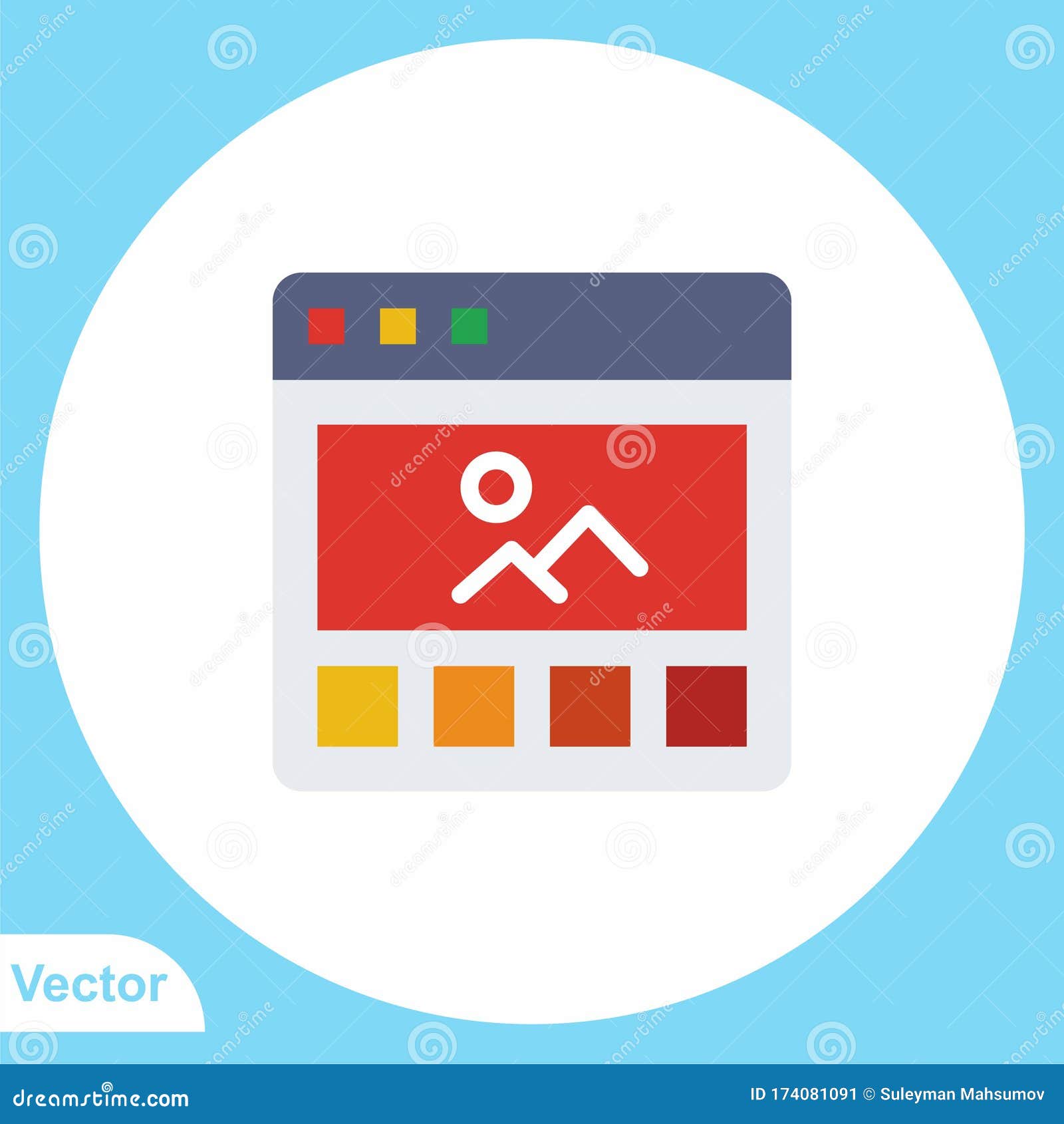 Browser Vector Icon Sign Symbol Stock Vector - Illustration of internet ...