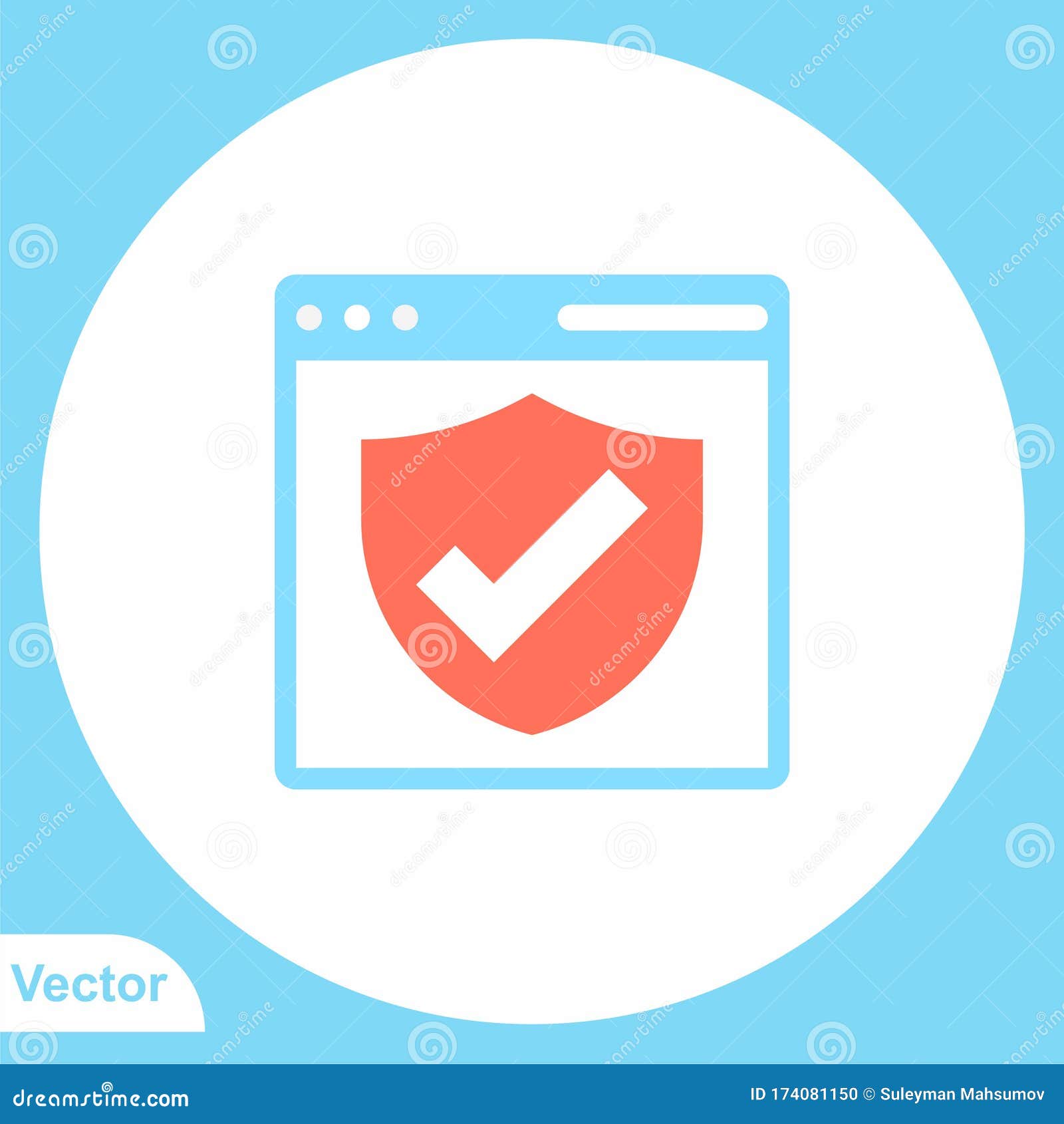 Browser Vector Icon Sign Symbol Stock Vector - Illustration of line ...