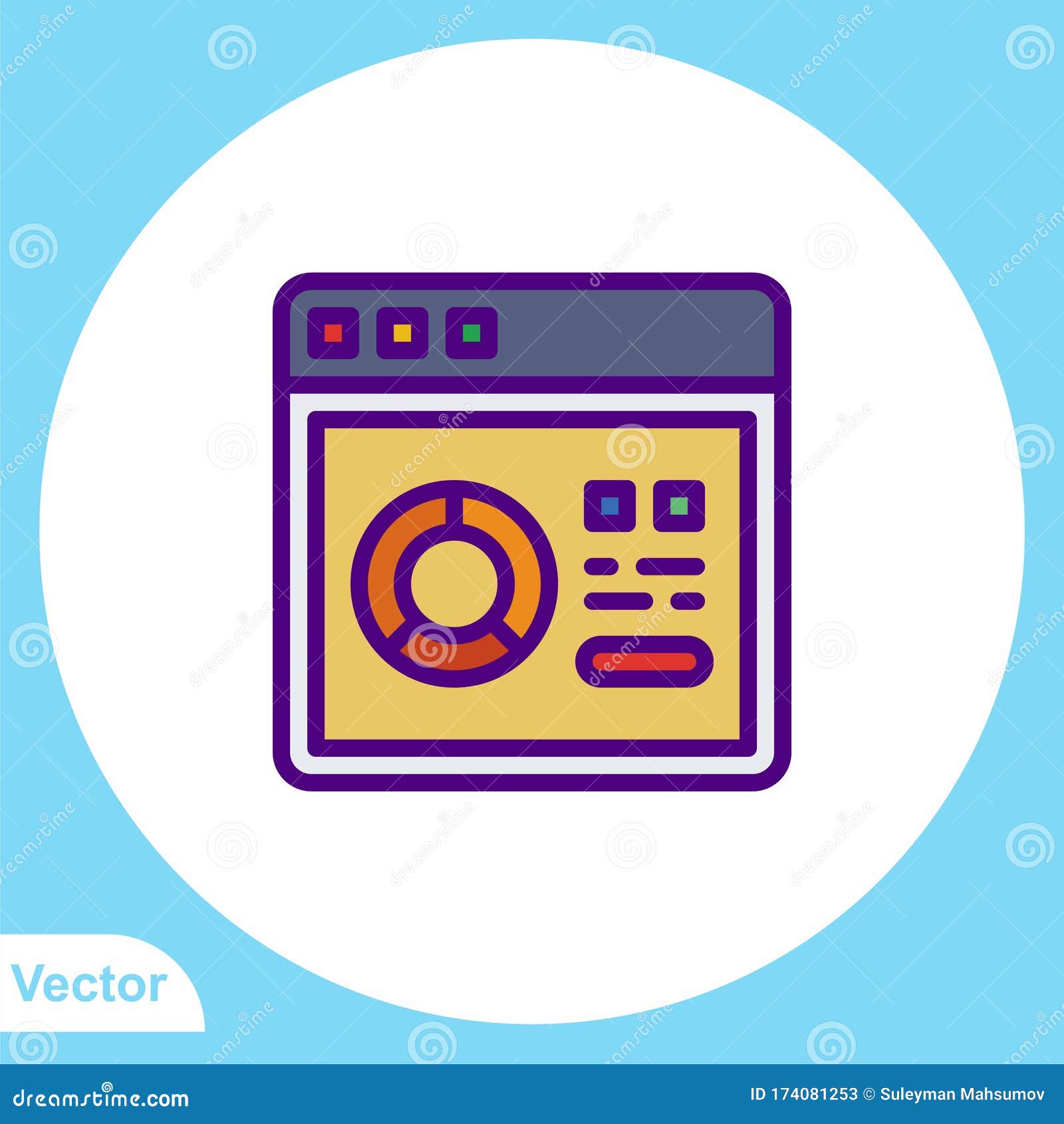 Browser Vector Icon Sign Symbol Stock Vector - Illustration of black ...