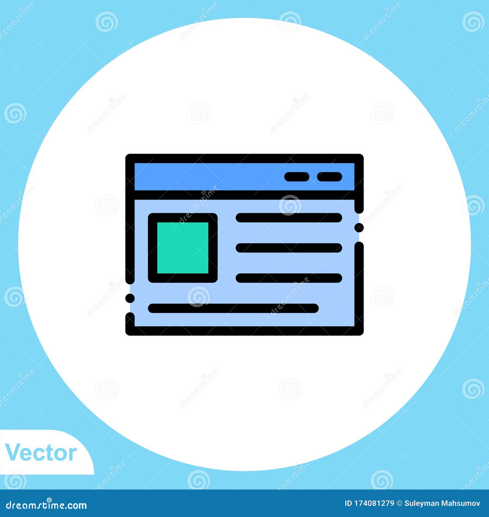 Browser Vector Icon Sign Symbol Stock Vector - Illustration of mobile ...