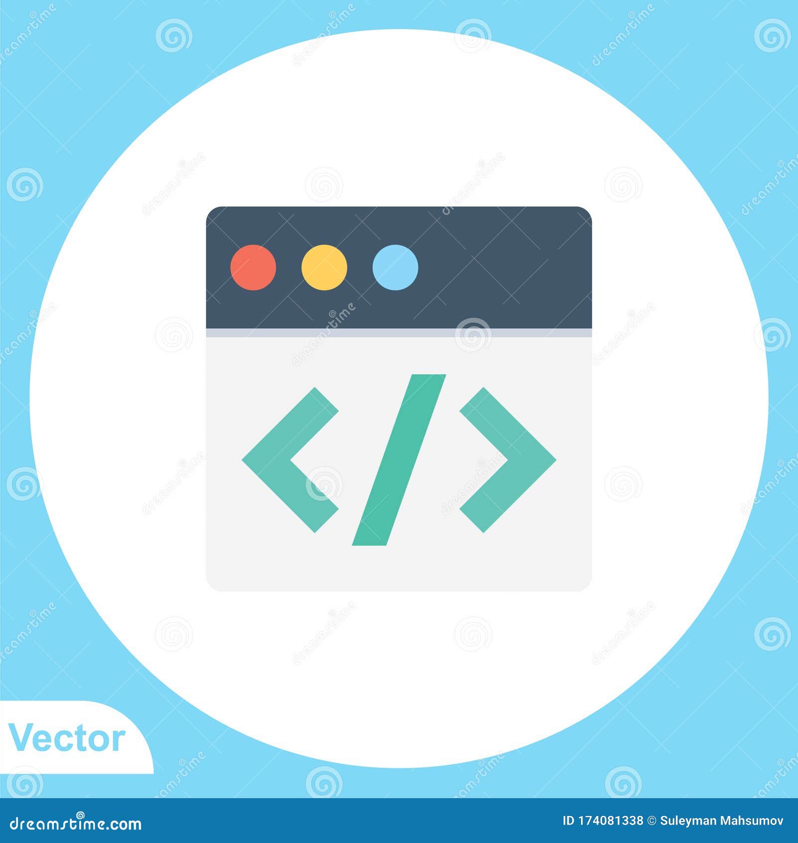 Browser Vector Icon Sign Symbol Stock Vector - Illustration of online ...