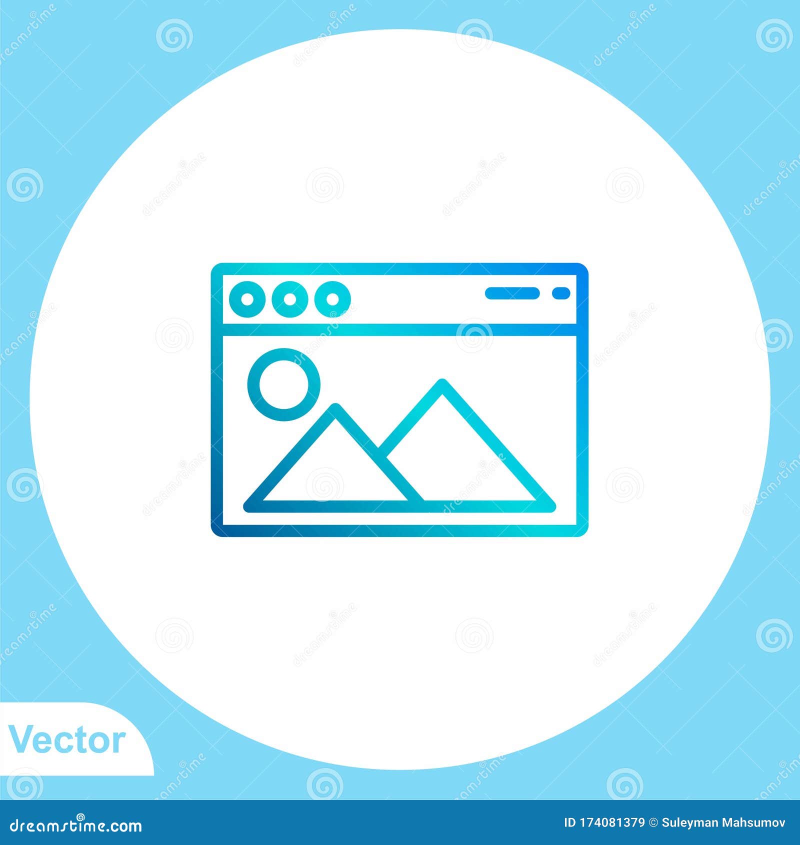 Browser Vector Icon Sign Symbol Stock Vector - Illustration of global ...