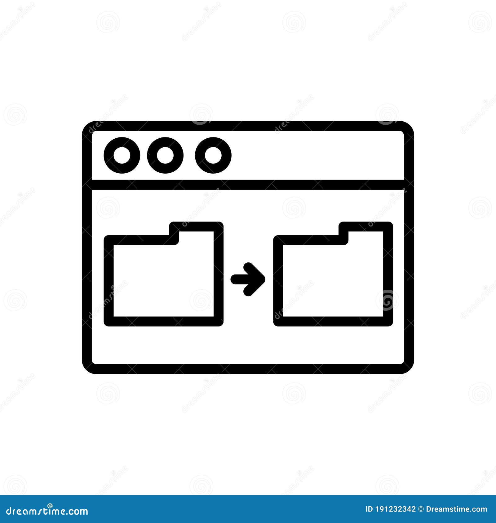 Browser, Web Site, Folder Icon. Simple Line, Outline Vector Elements of ...