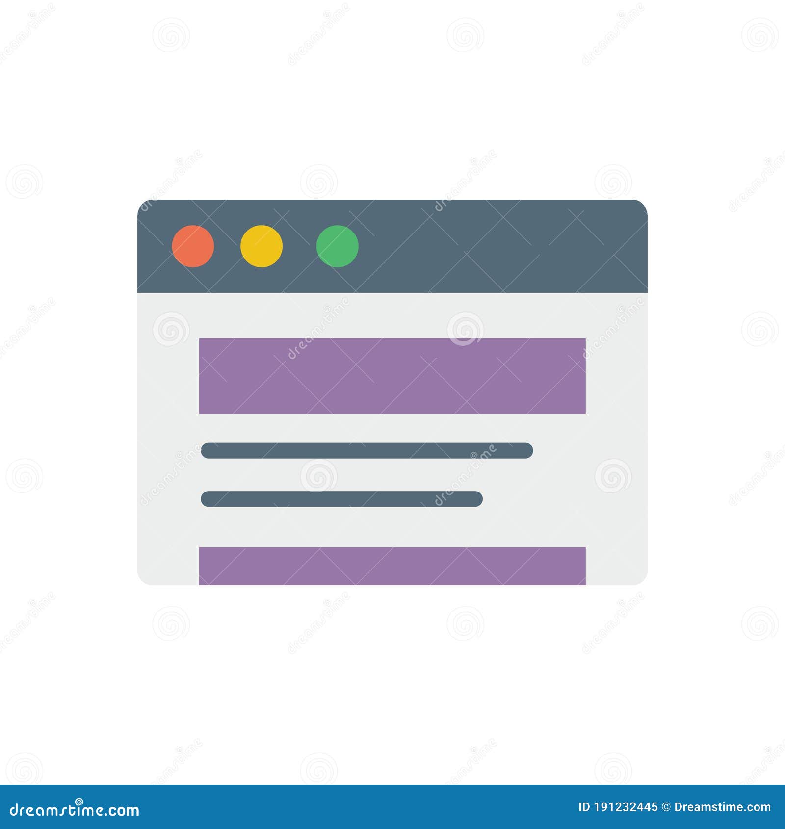 Browser, Web Site, Interface Icon. Simple Color Vector Elements of ...