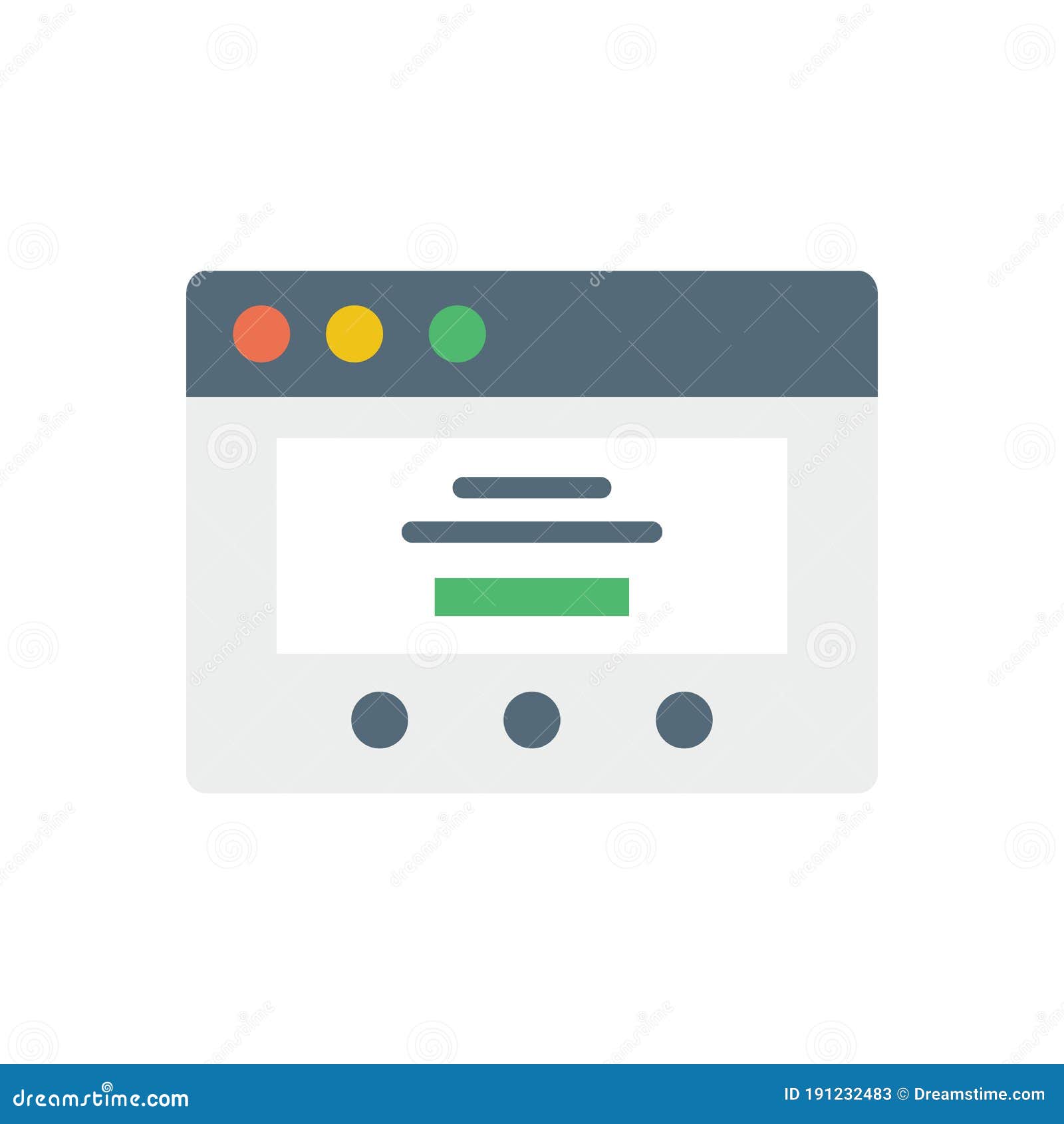 Browser, Web Site, Interface Icon. Simple Color Vector Elements of ...